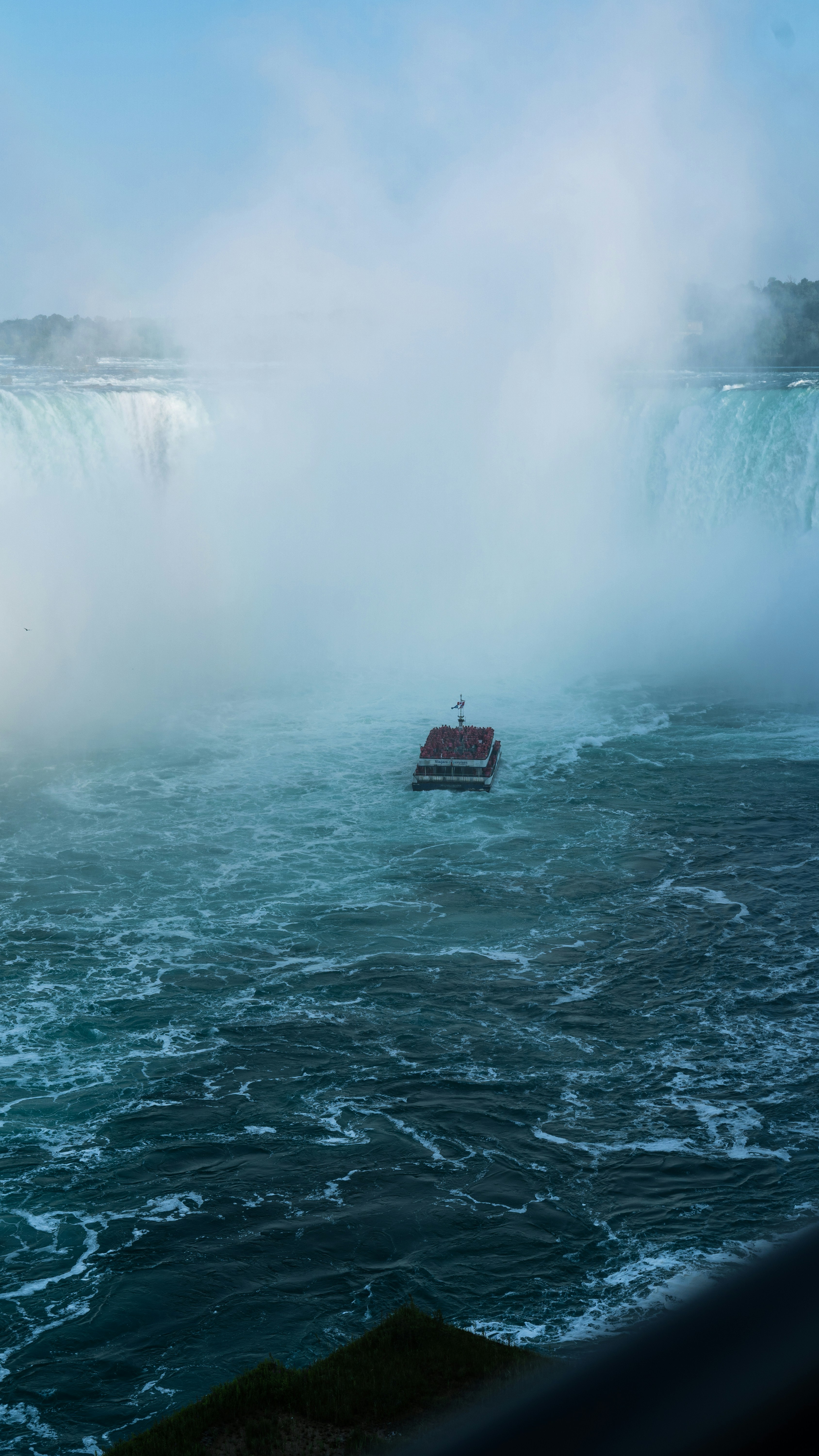 Braving the Veil: a riverboat threads the mist at Niagara Falls