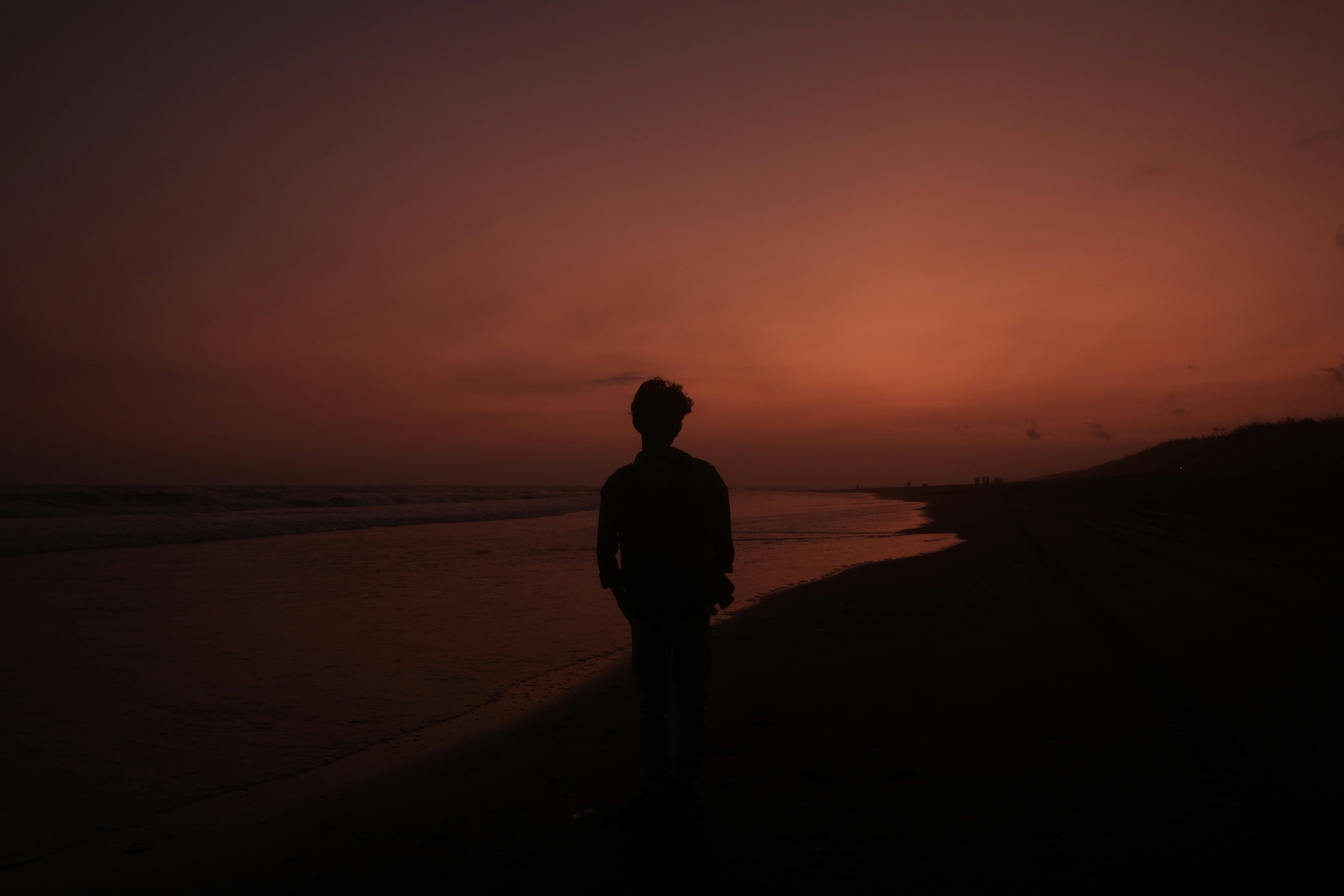 A man standing on a beach at sunset photo – Free Bantul Image on Unsplash