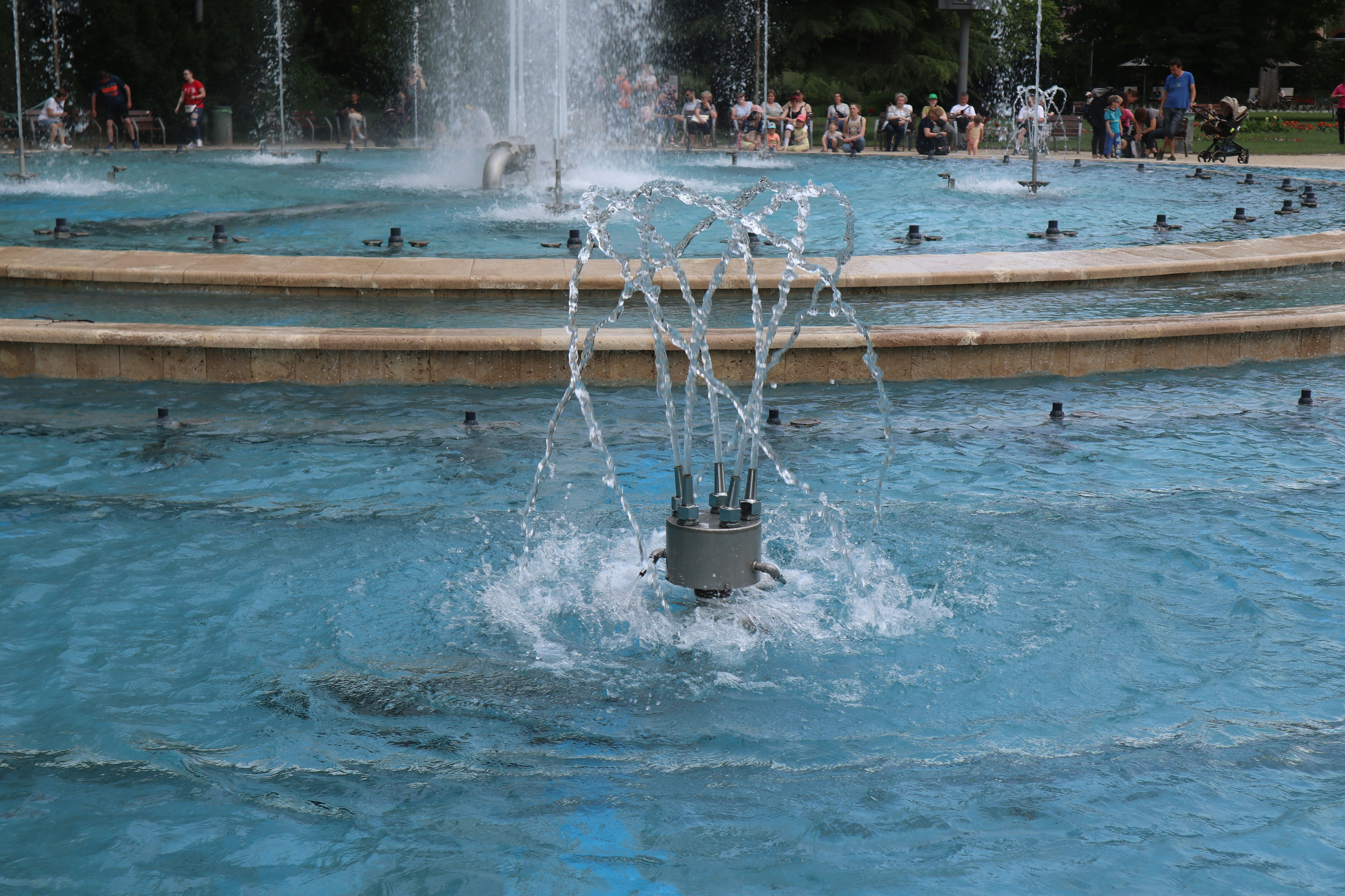 A water fountain with water spouting out of it photo – Free Budapest ...