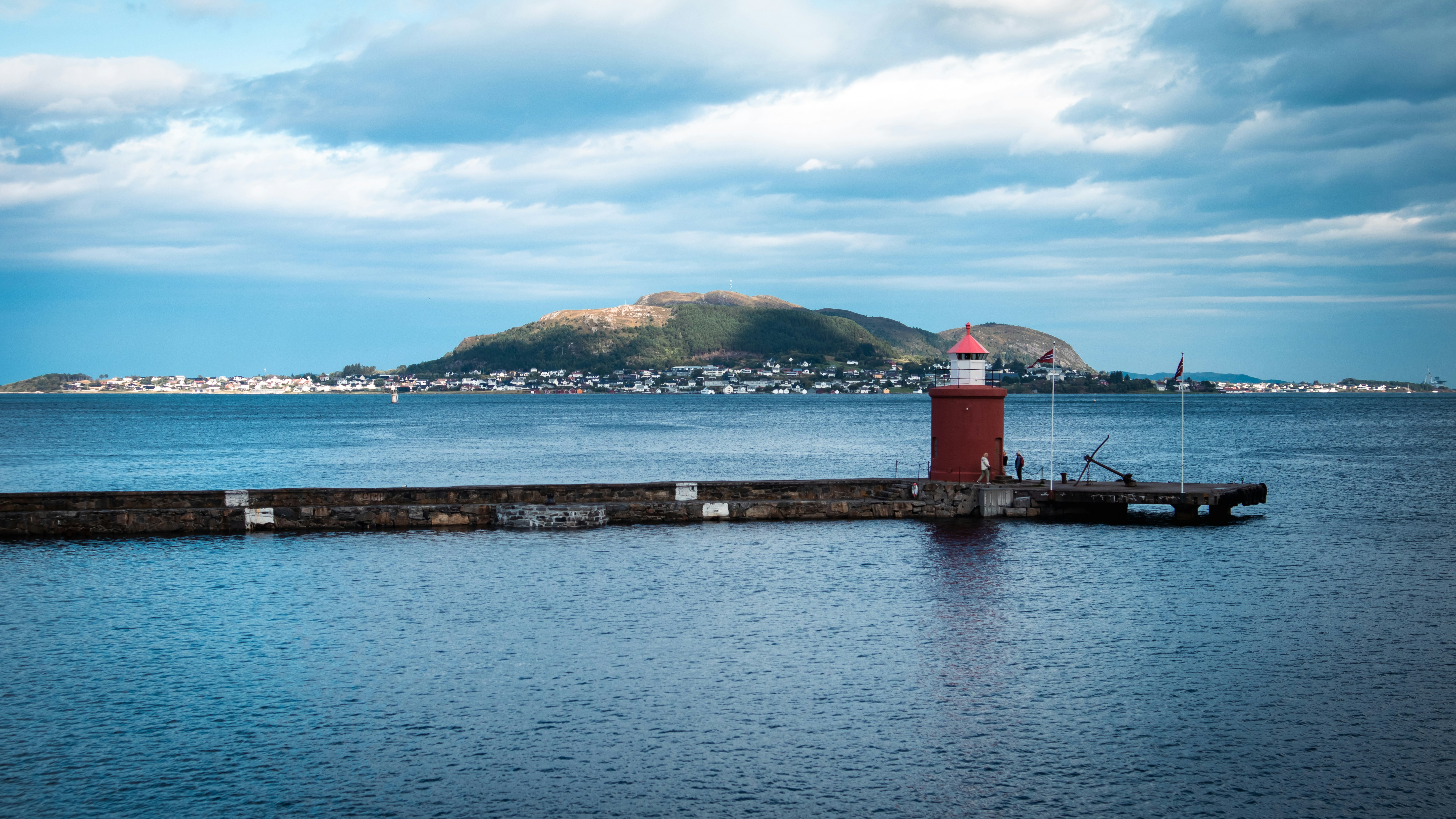 Red Beacon at the End of the Pier, Island Calm
