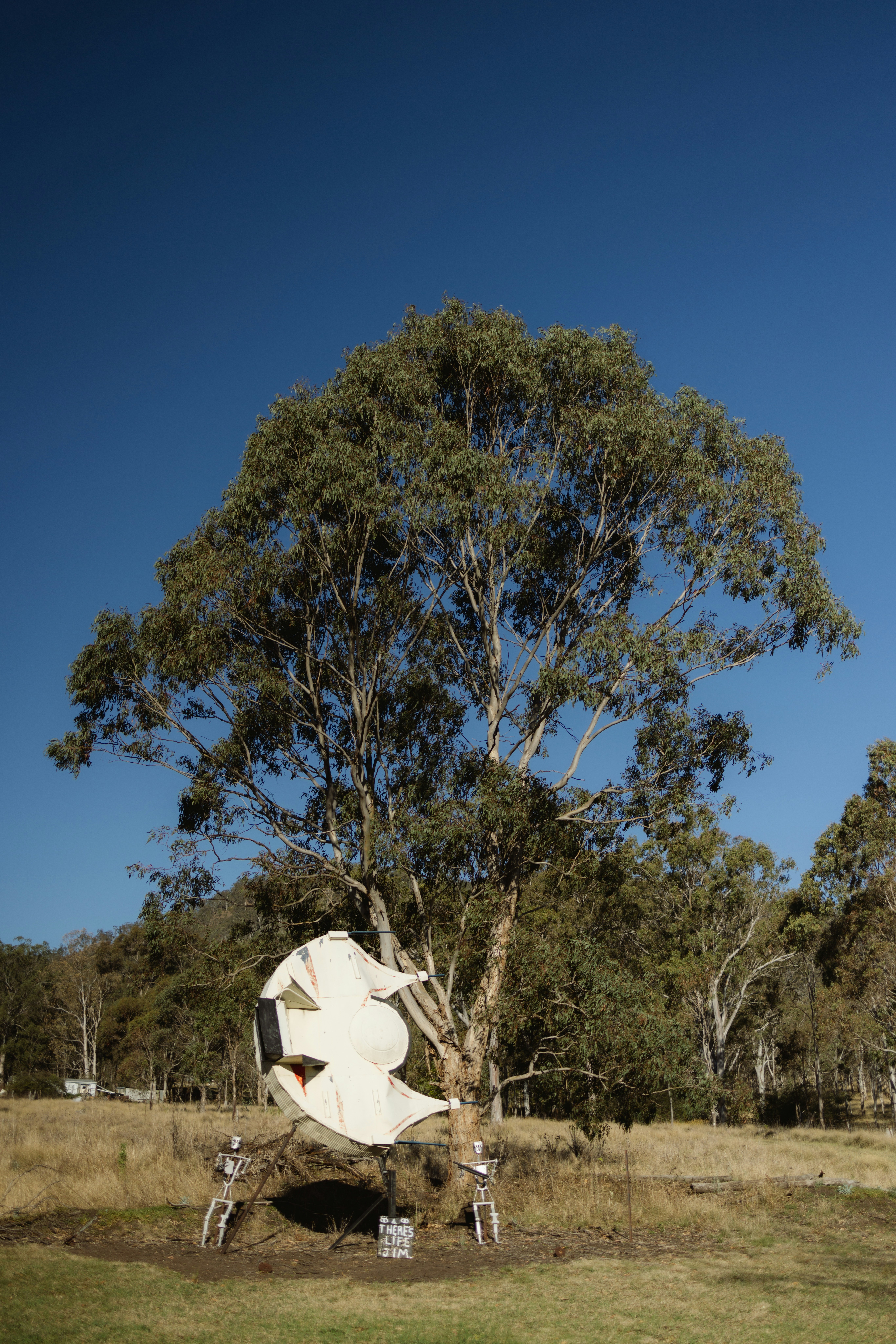 A large white object sitting in the middle of a field photo – Free ...