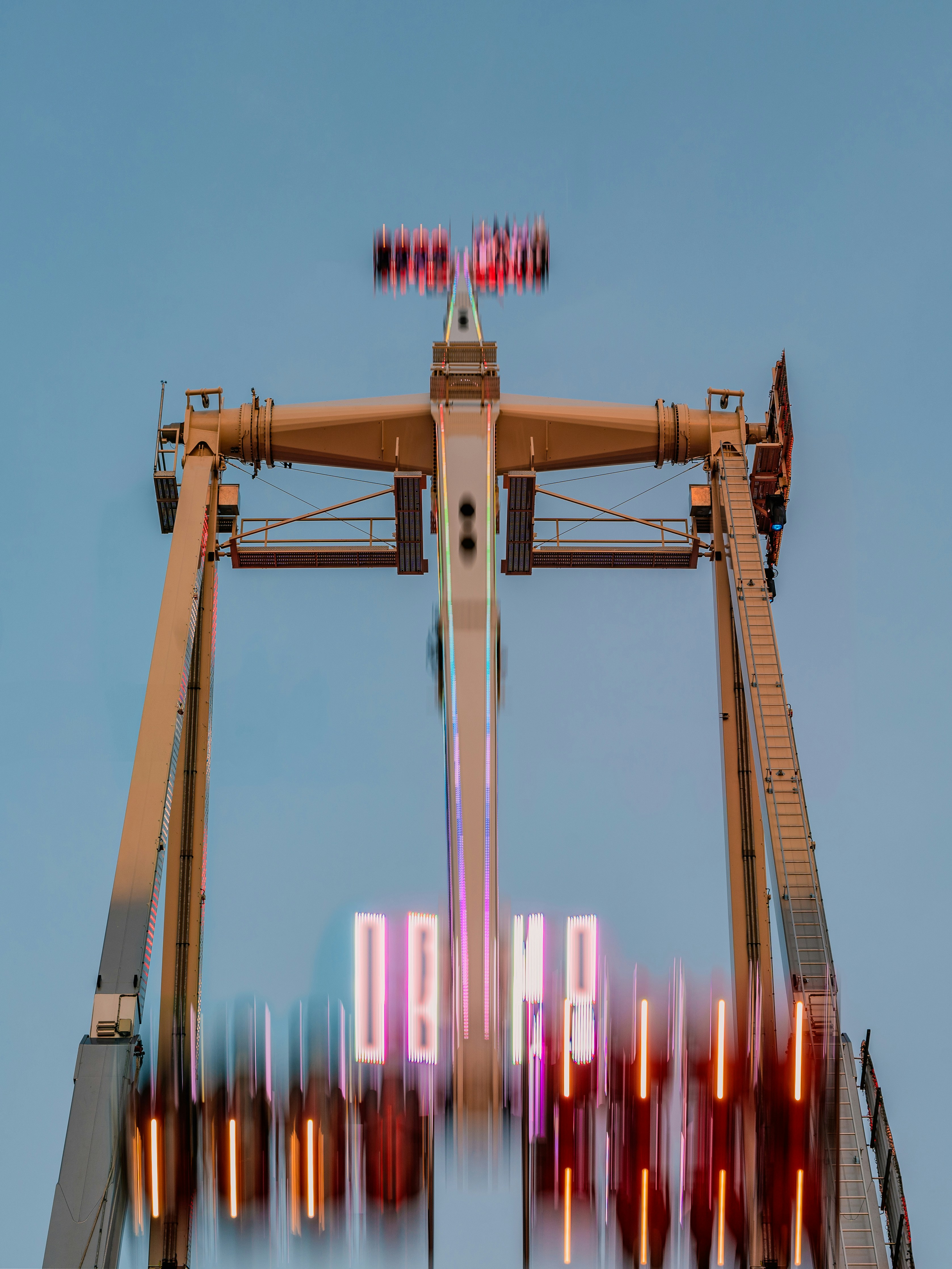 A roller coaster with a lot of lights on top of it photo – Free ...