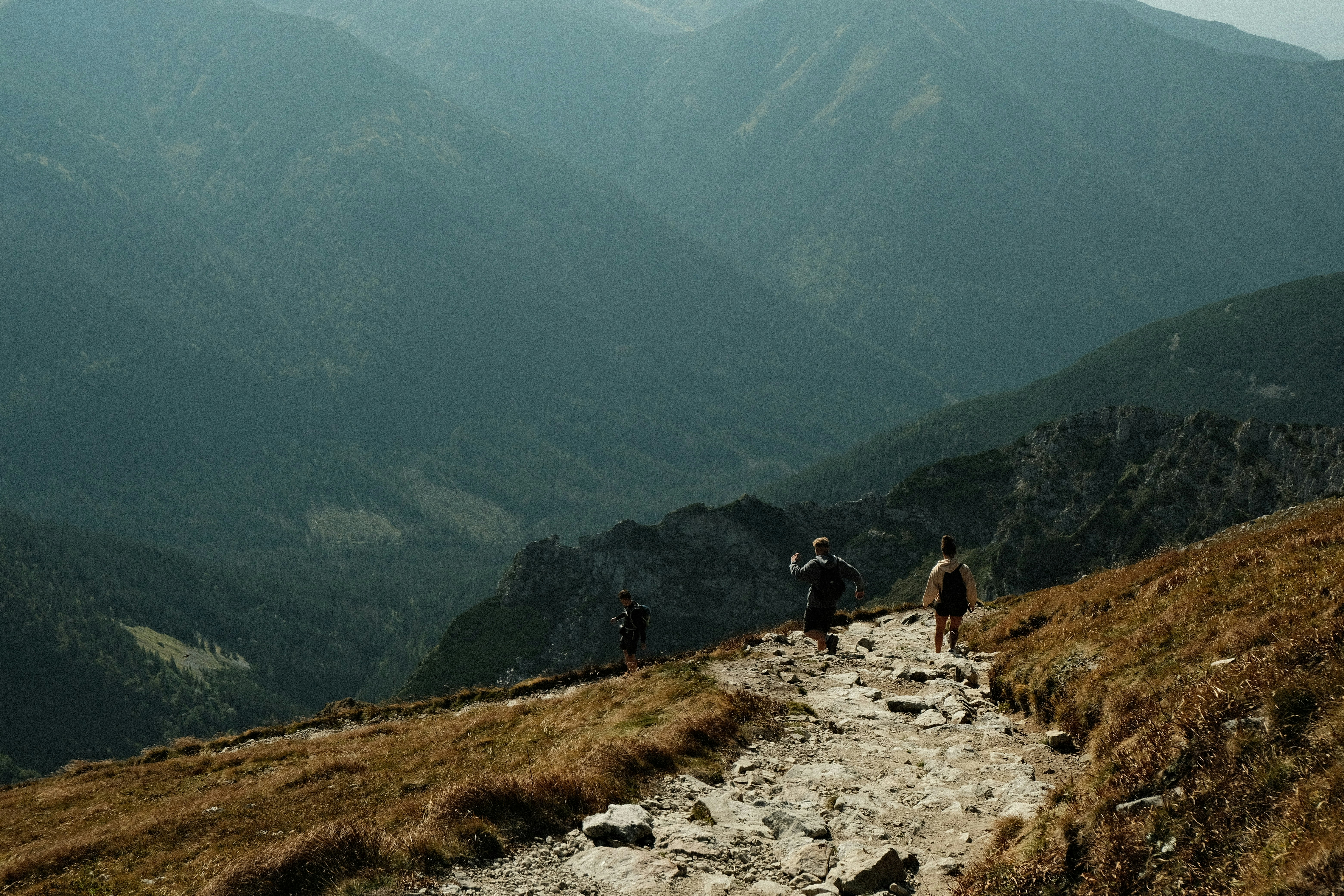 A group of people hiking up a hill photo – Free Kościelisko Image on ...