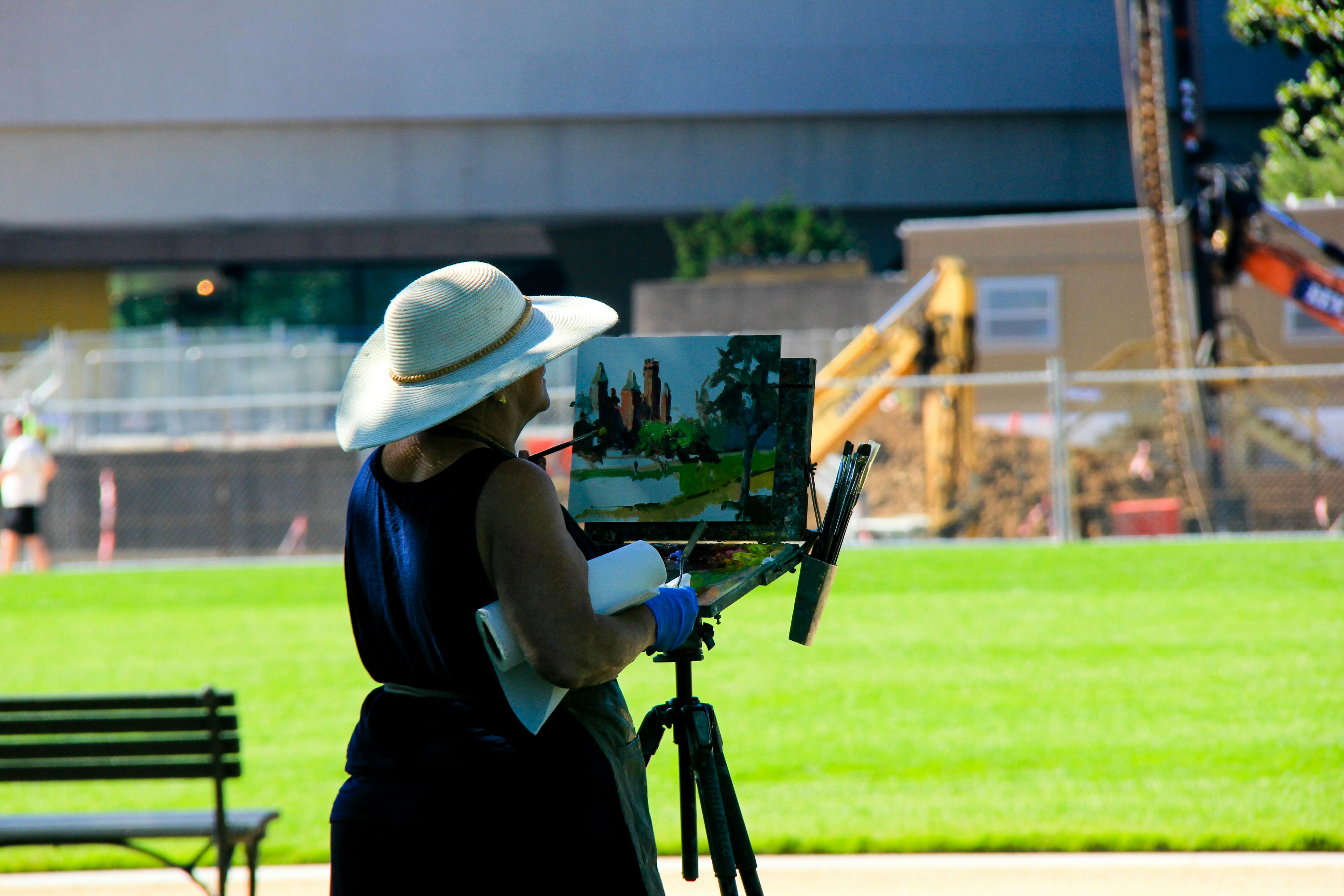 Portrait of a Field Artist: Capturing a Painterly Moment in the Park