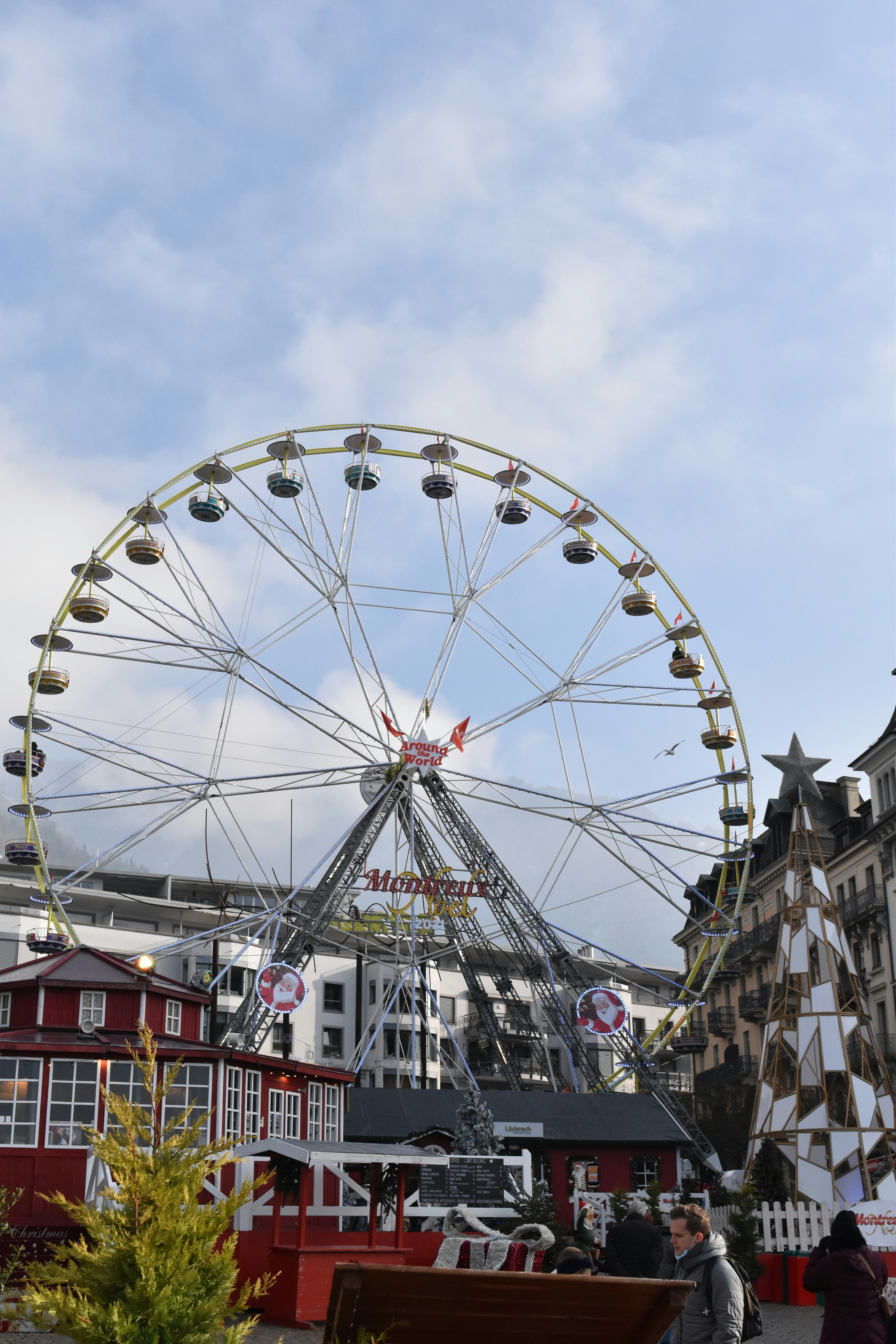 Ferris Wheel Over a Nordic Christmas Market