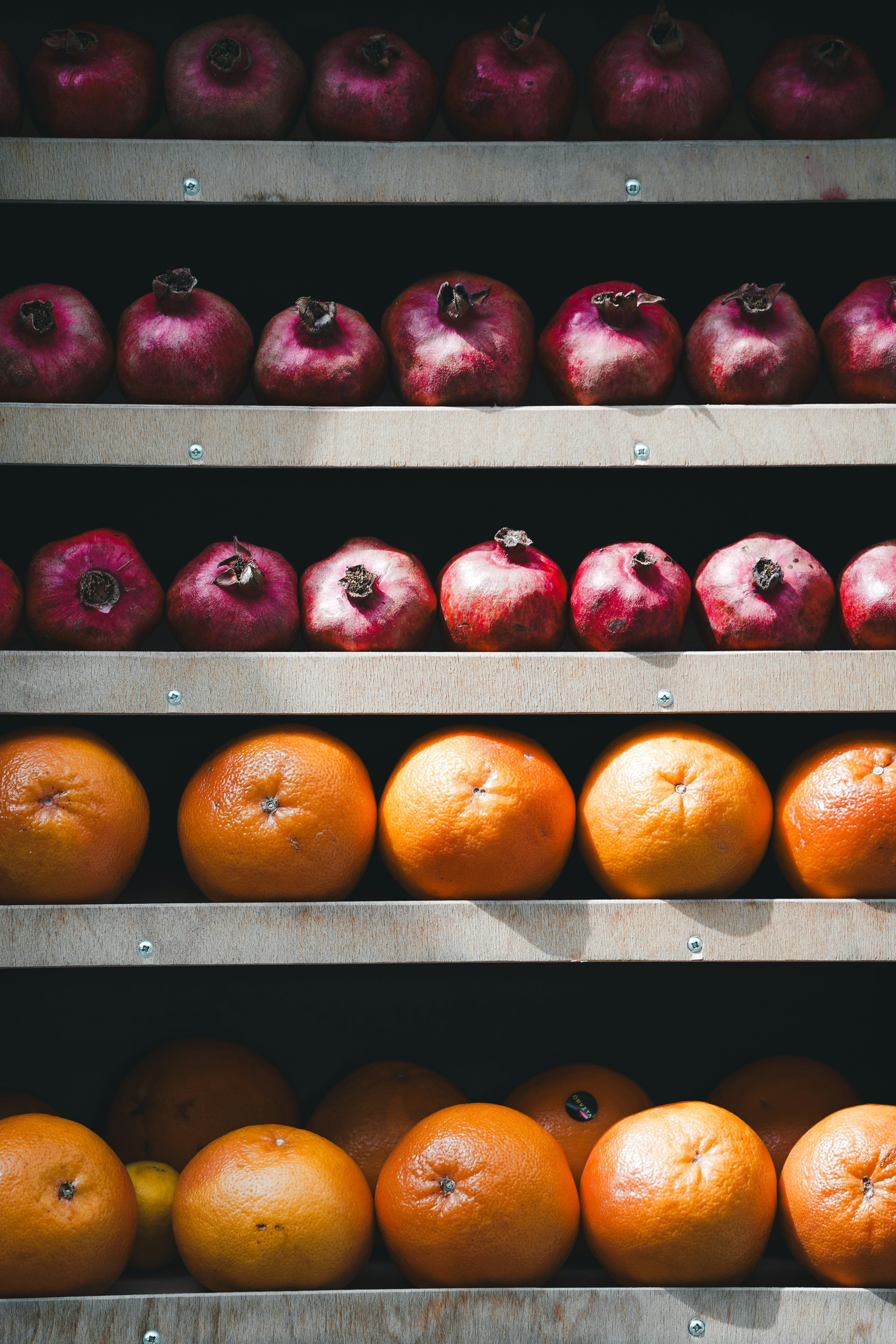 A shelf filled with lots of different types of fruit photo – Free ...