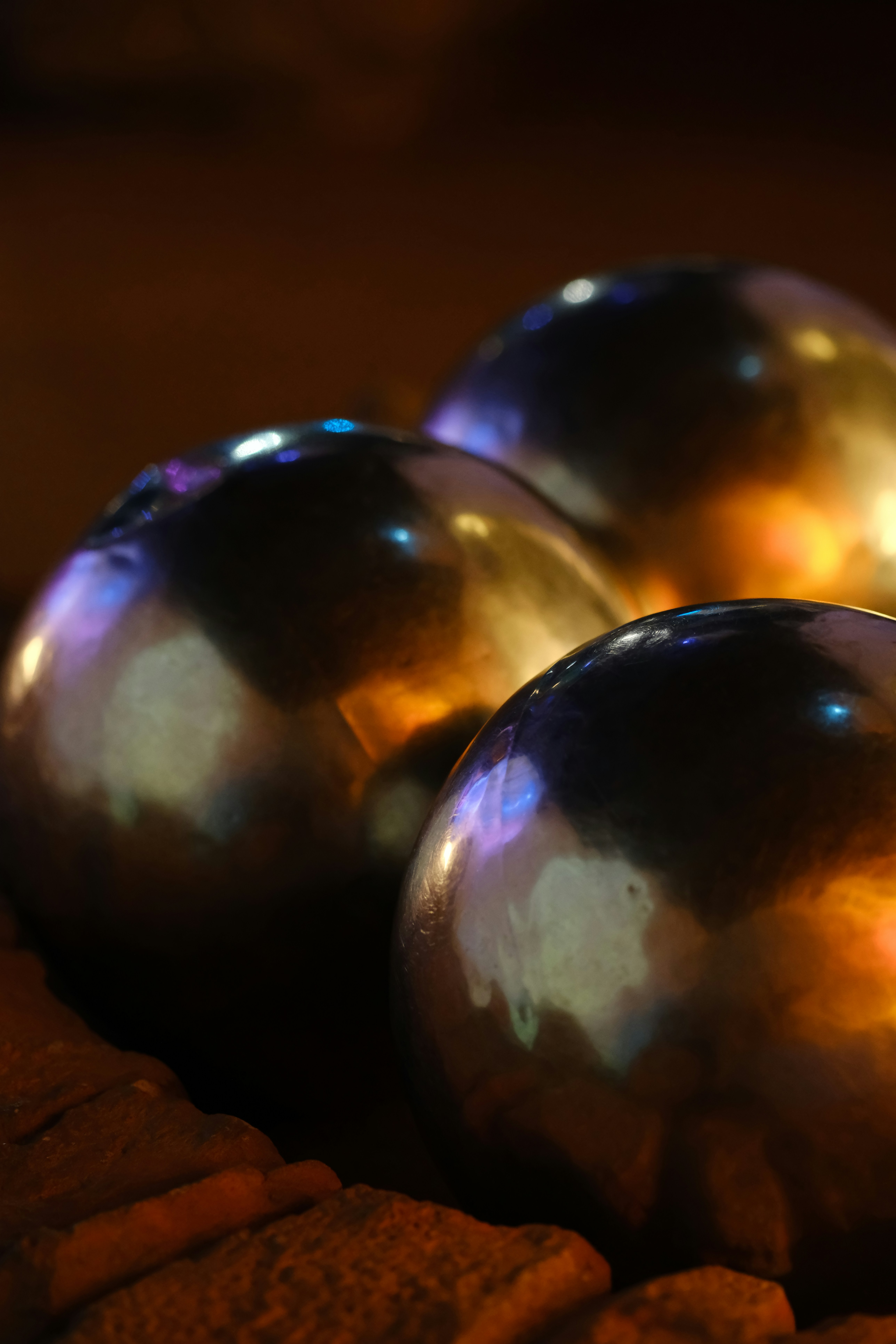 Glowing Orbs in a Velvet Night