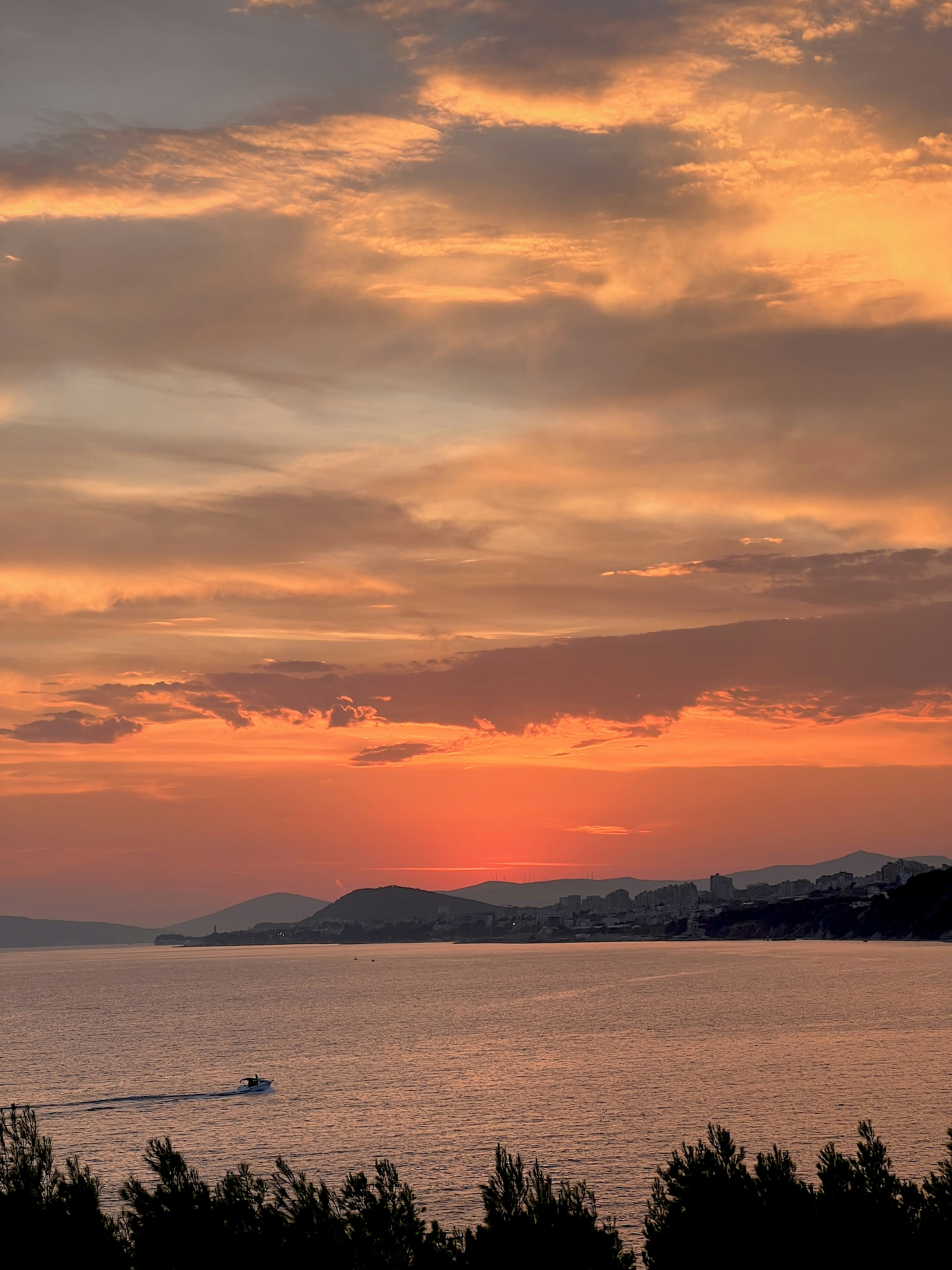 Sunset over Split, Croatia taken from Lav Marina just south of town.