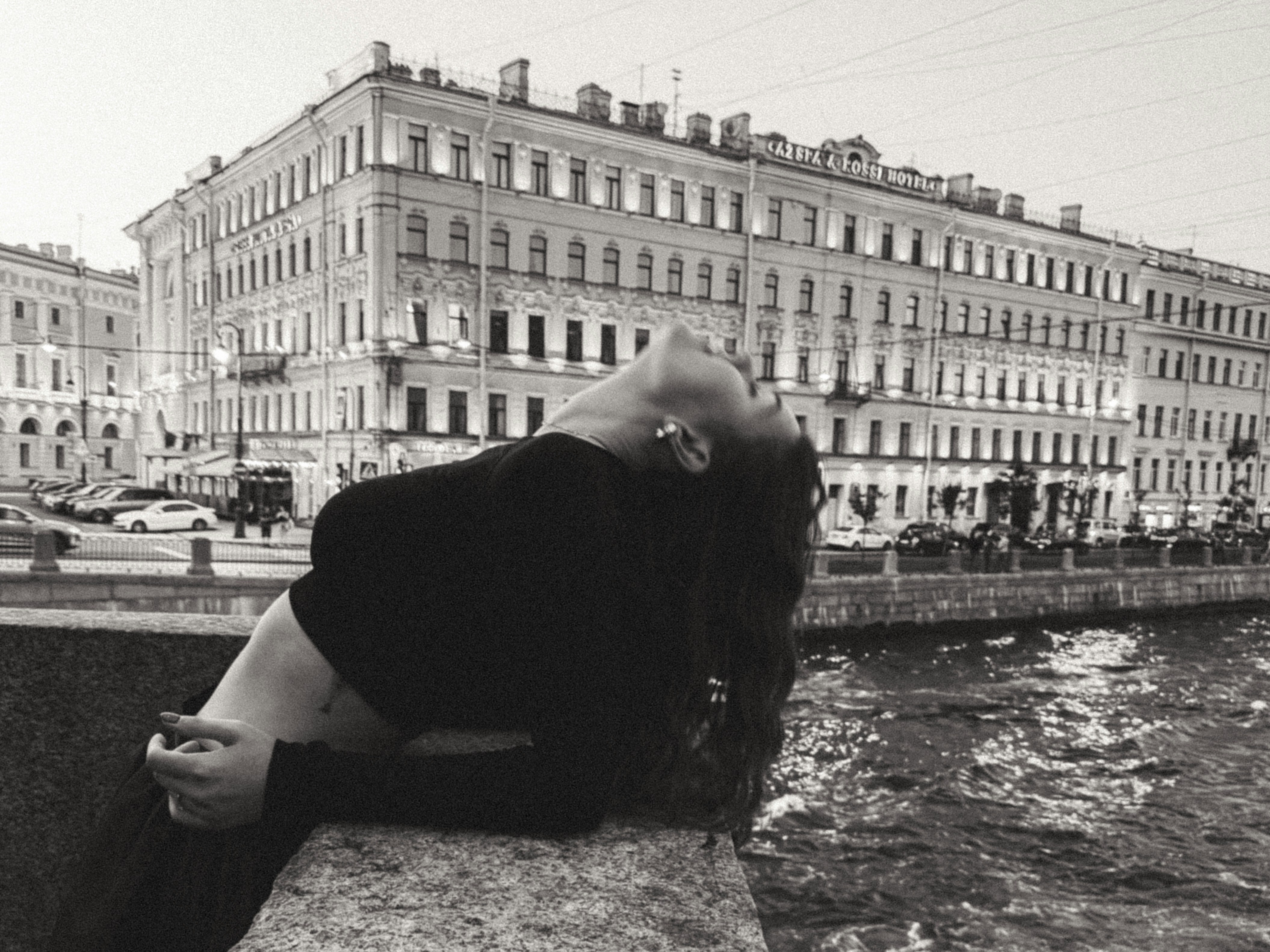 Canal-Side Reverie: A Monochrome Portrait by Historic Waterfront