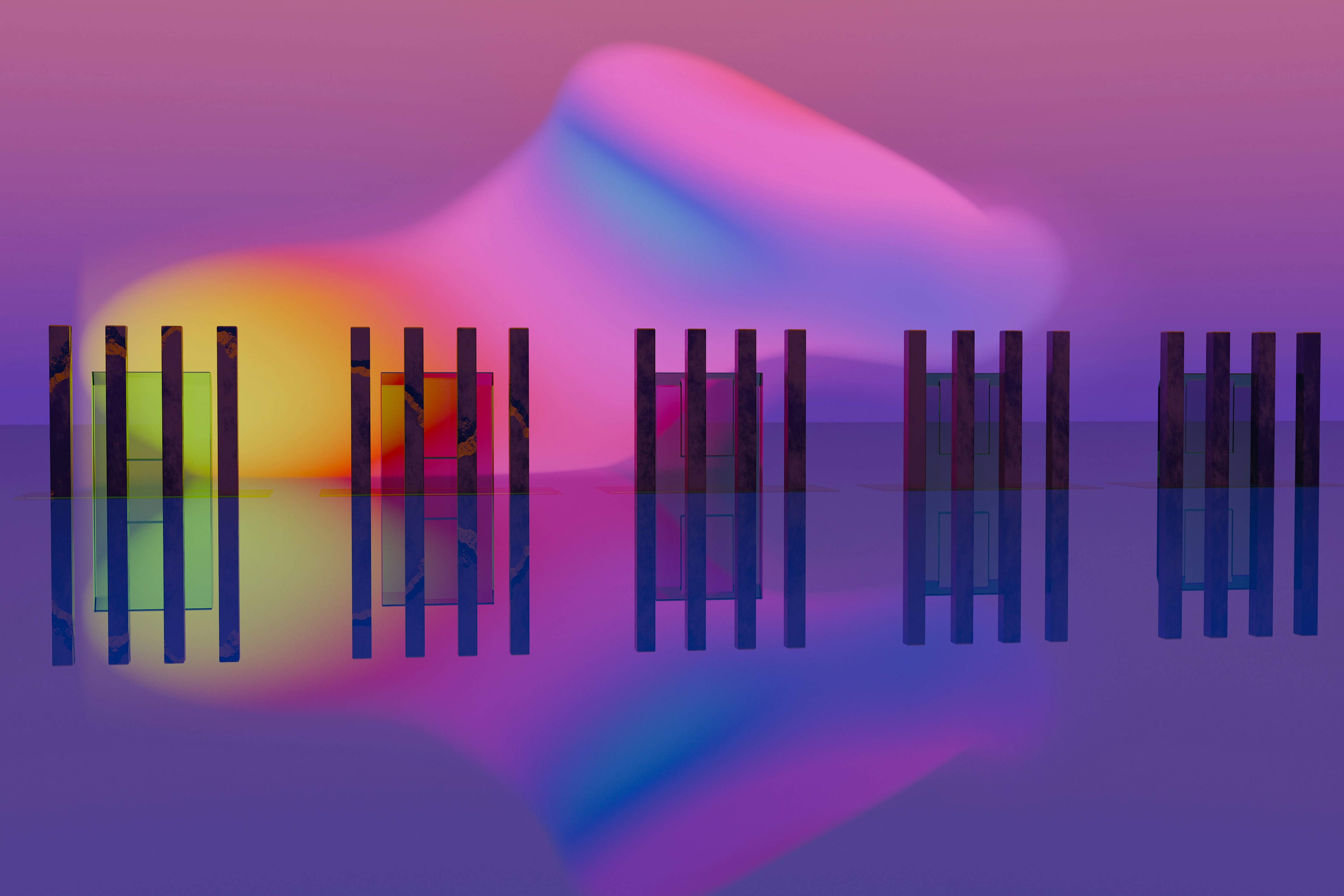 A blurry image of a bar code in the water photo – Free Texture Image on ...