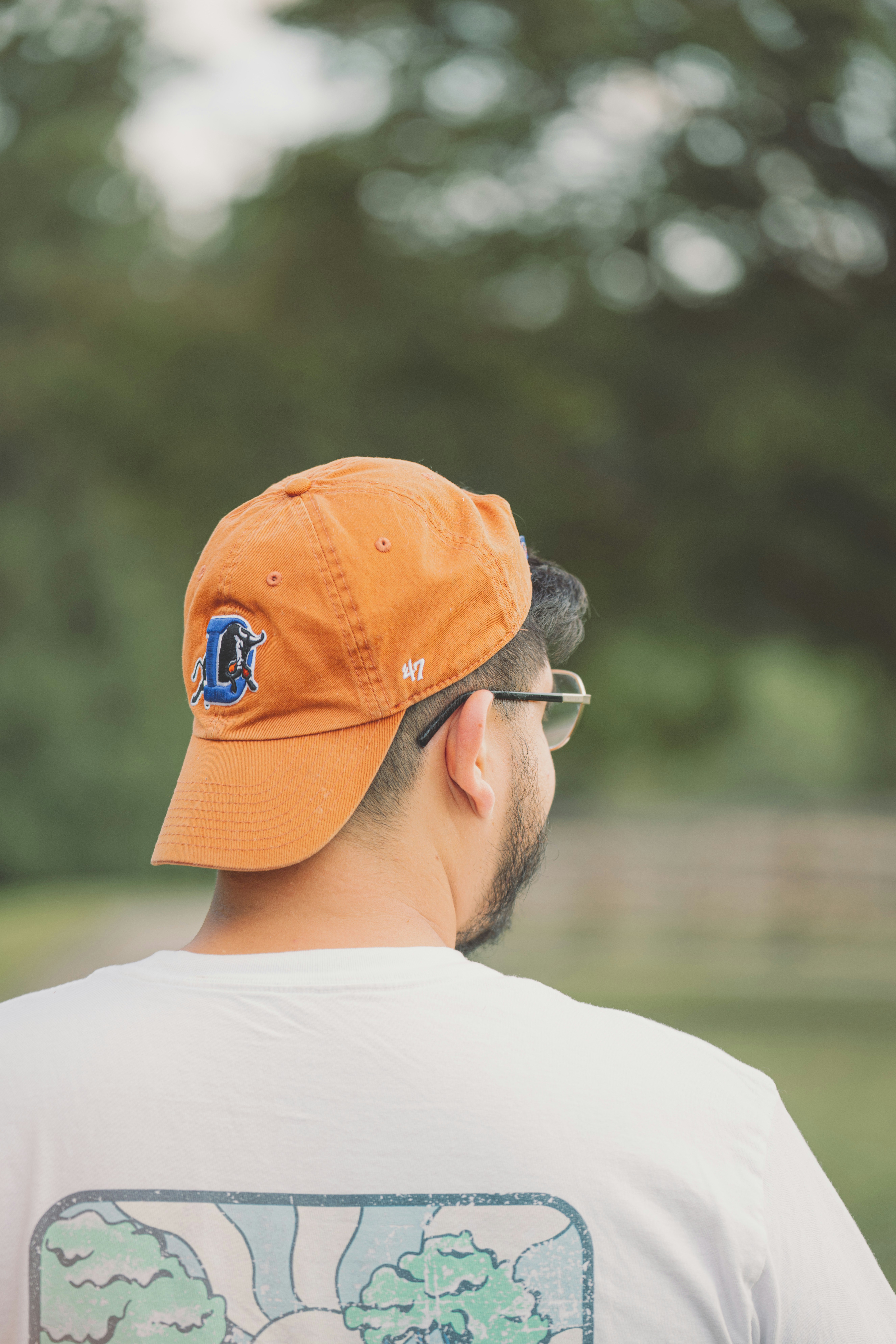Back-angled Portrait in a Sunlit Park