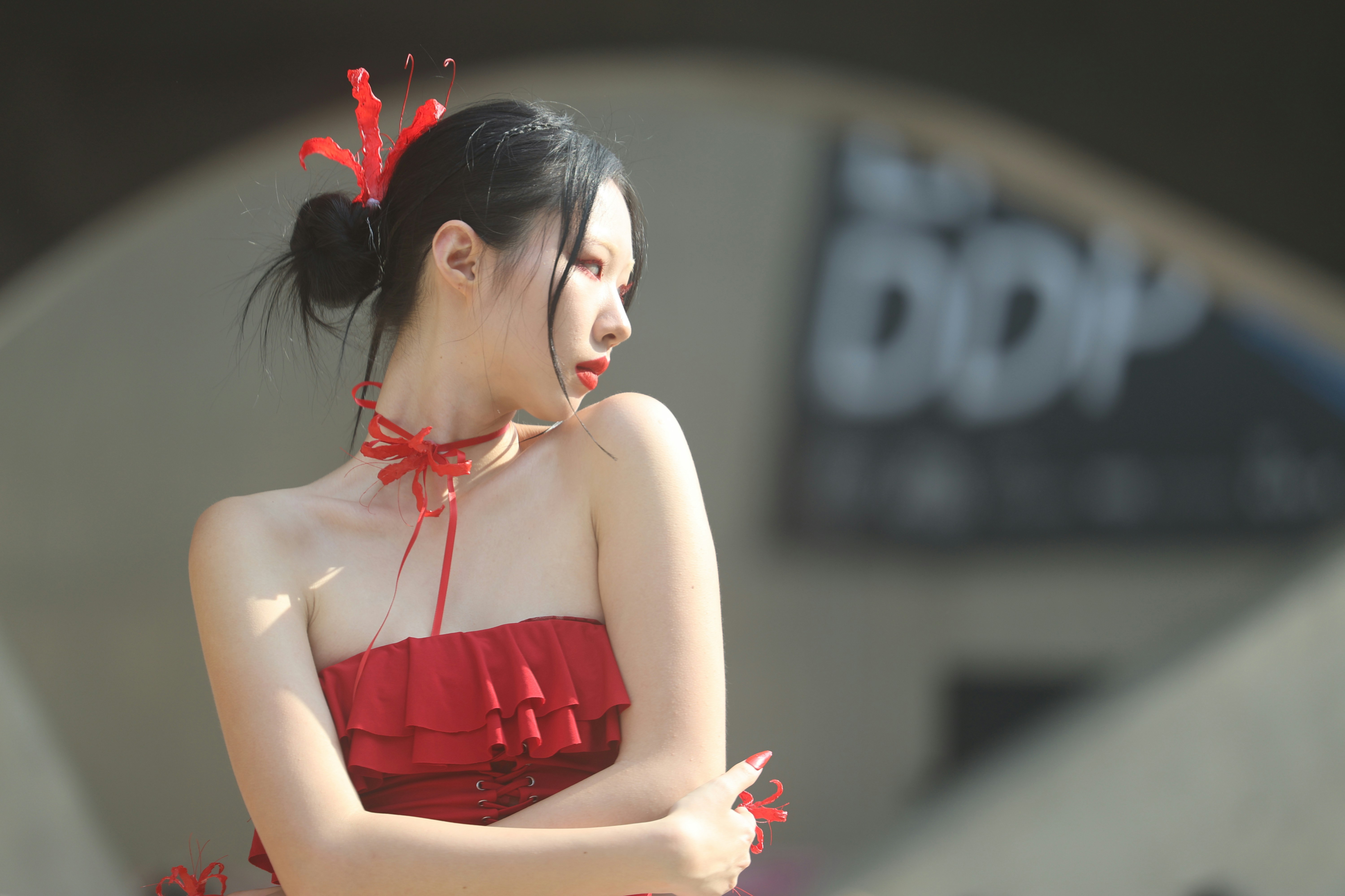Urban Elegance in Scarlet