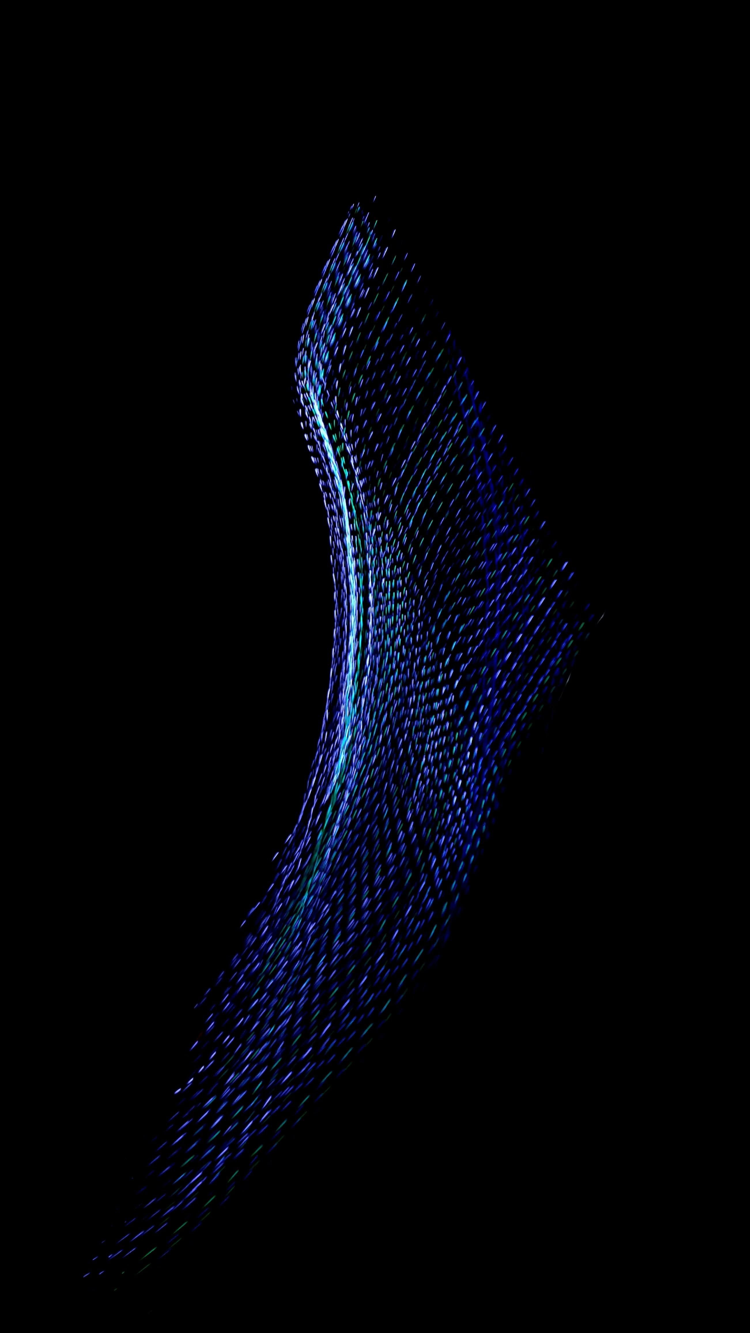 Dust of Light | A black background with a blue wave in the middle
