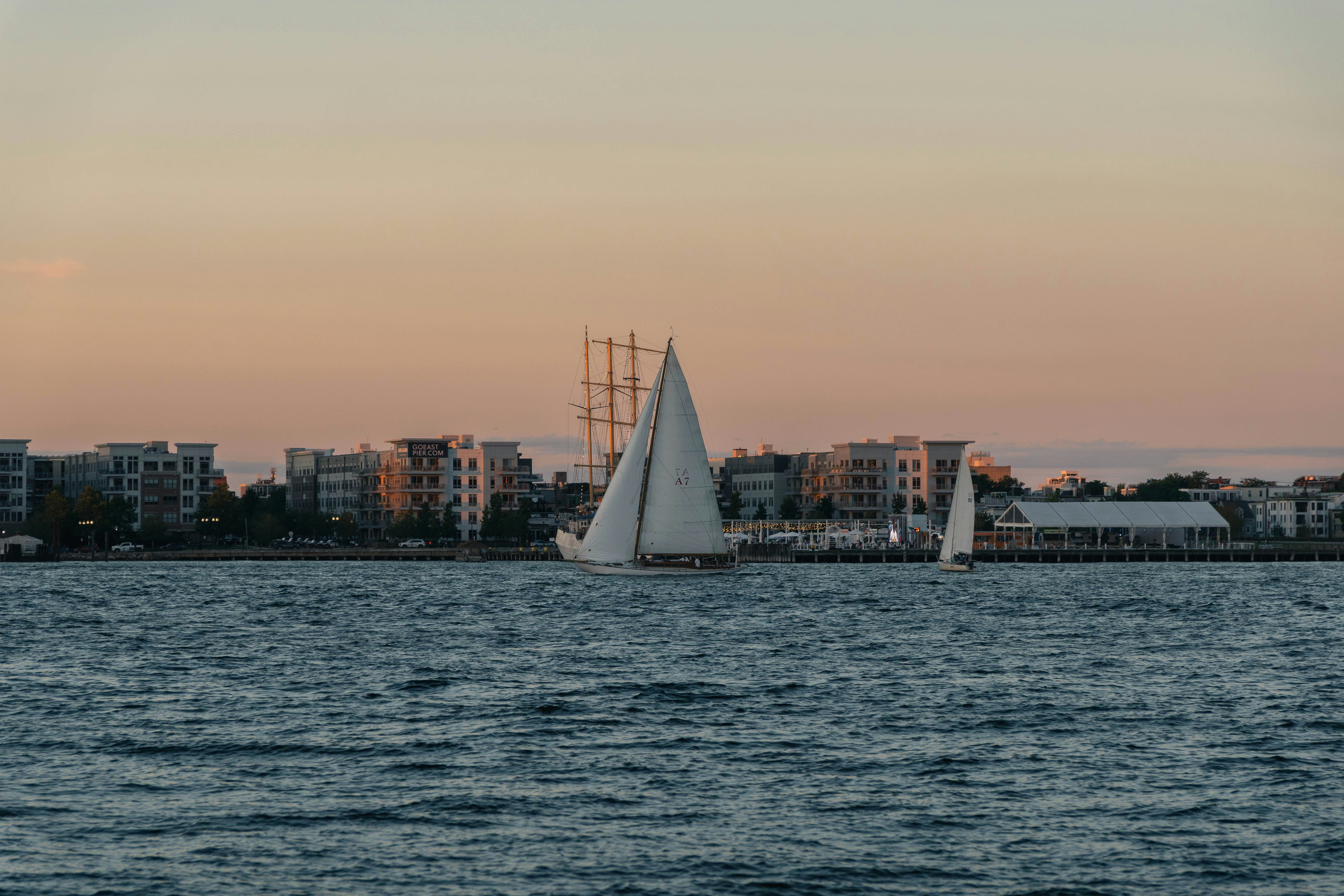 Dusk Sails Over a Quiet Harbor