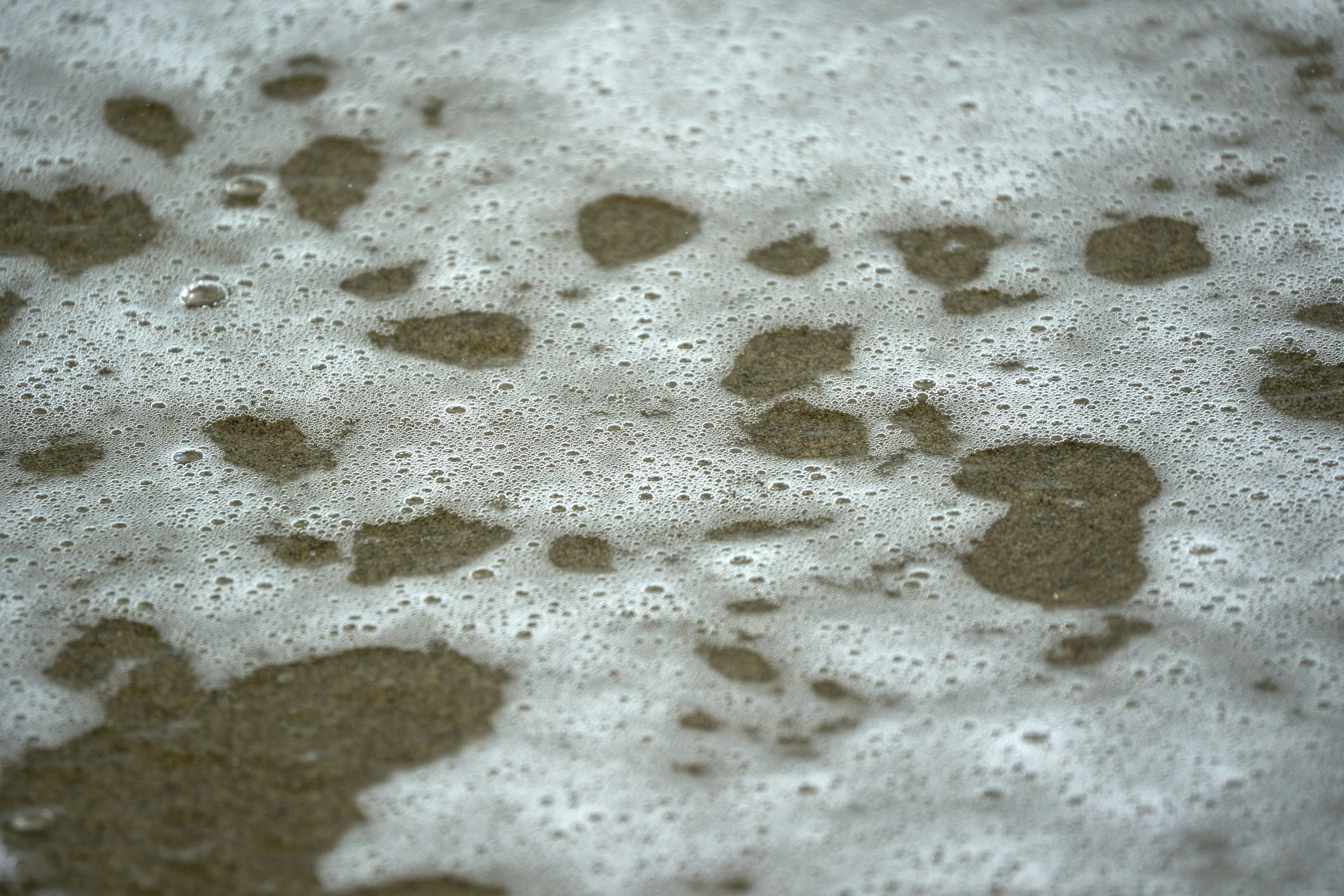 Tidal Lace on Wet Sand: Foamy Doodles Across the Shore