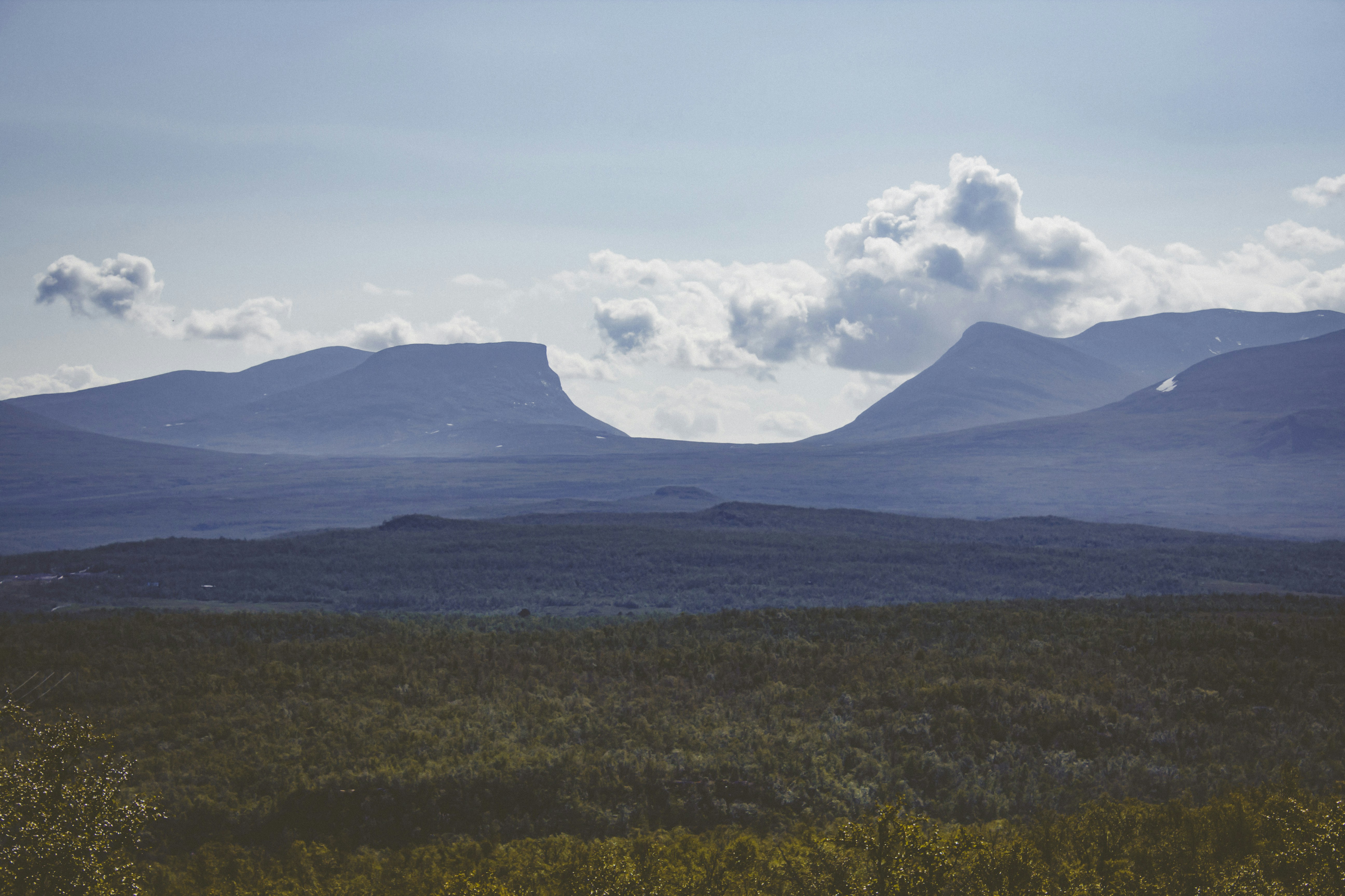 Distant Mesa Ridge Across a Calm Prairie