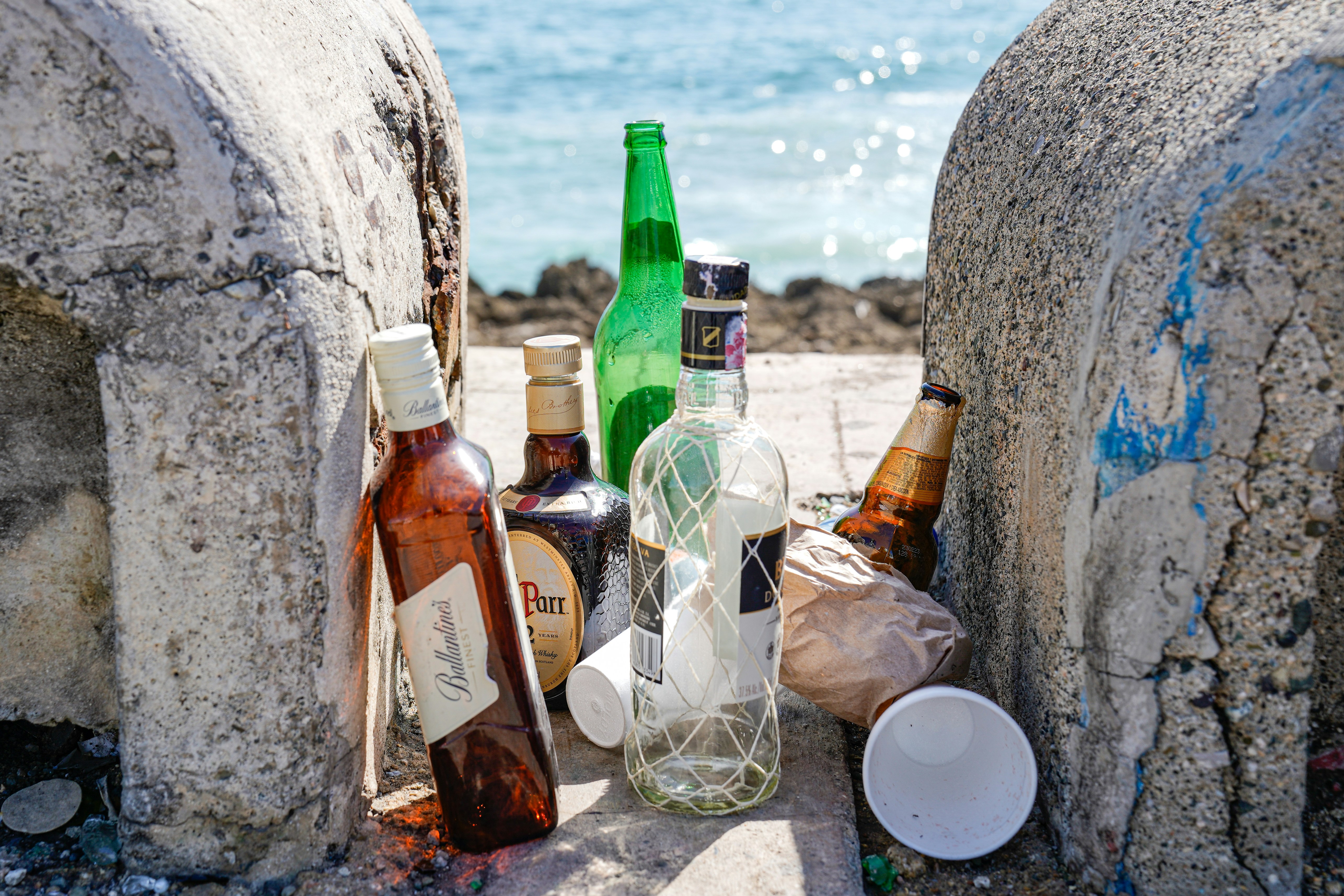Shells, Bottles, and Sea Light: Beachside Bottle Stack