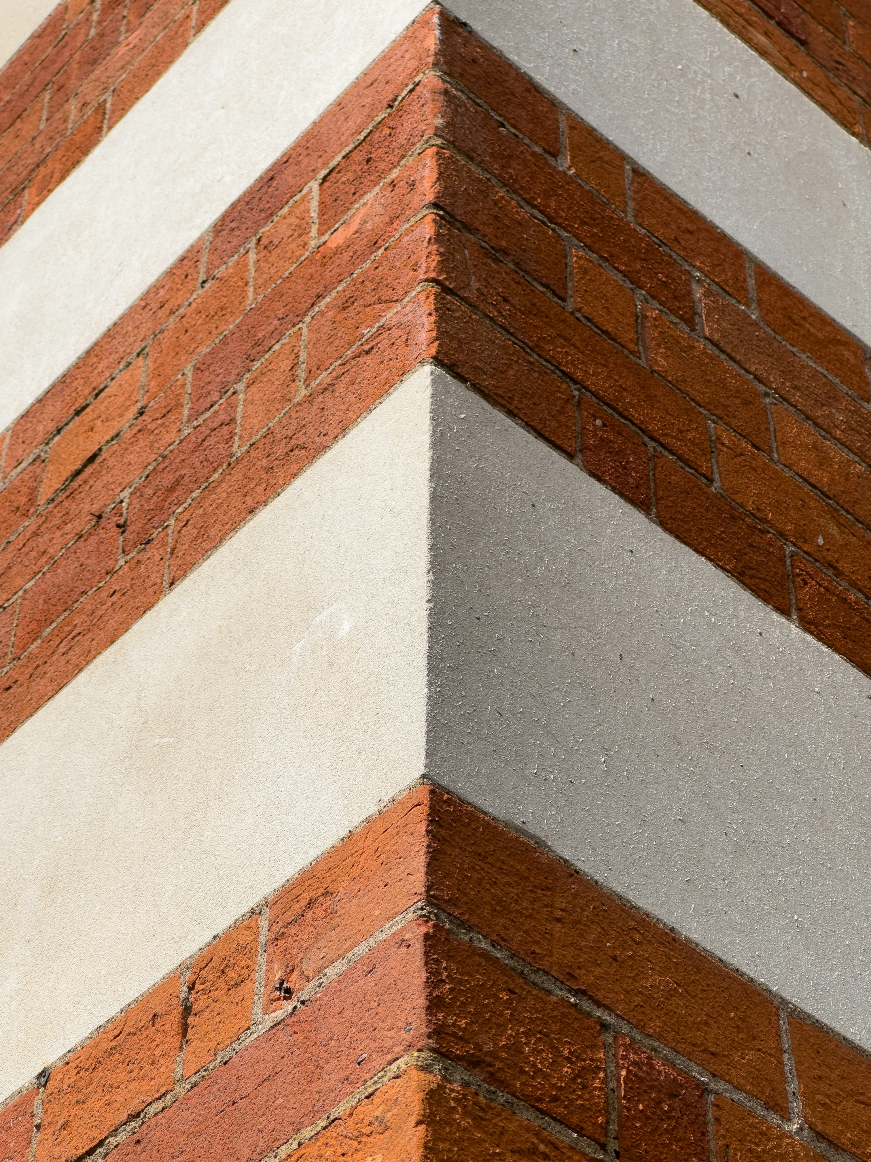 A close up of the corner of a brick building photo – Free Pattern Image ...