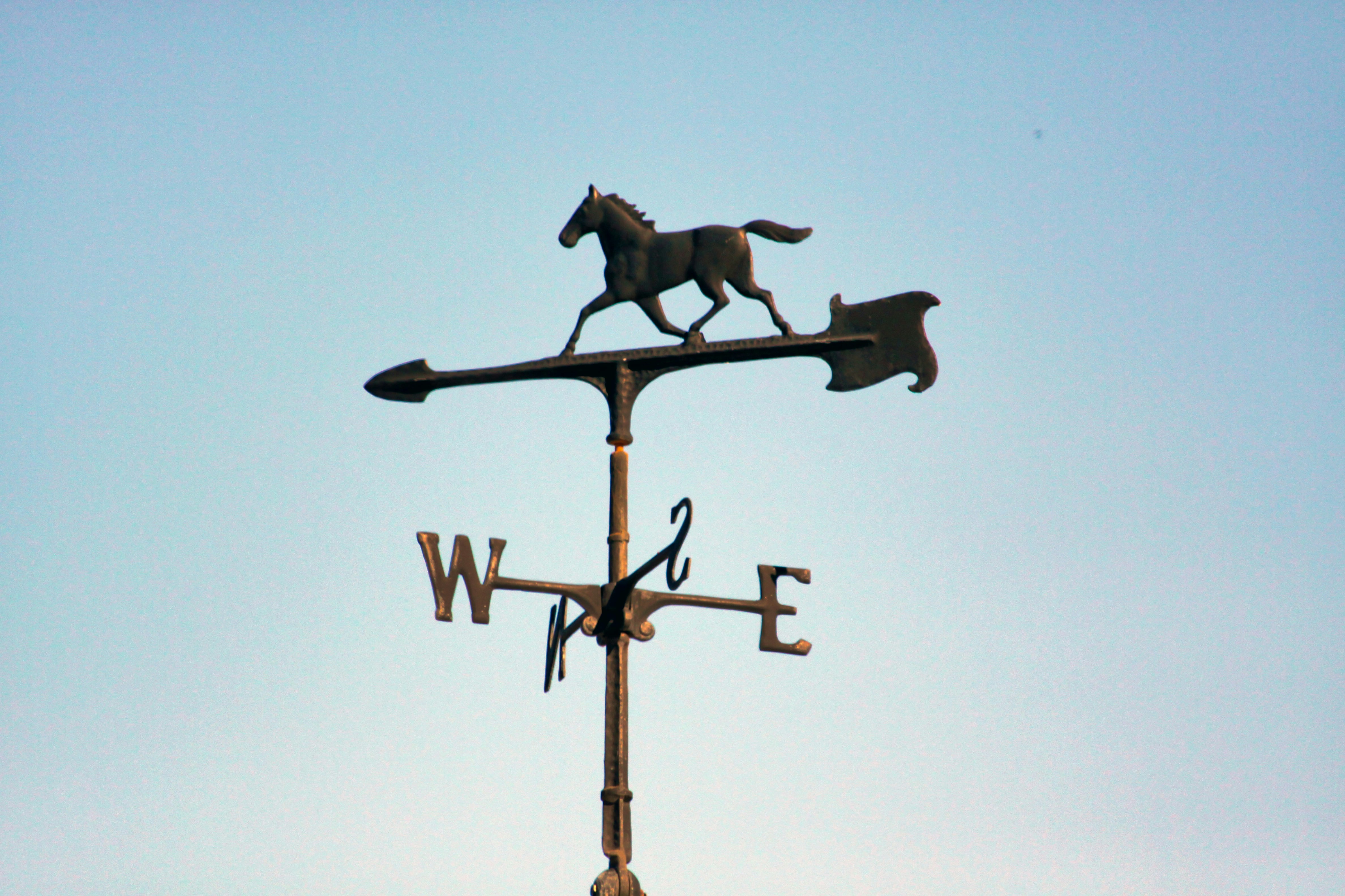 A weather vane with a horse on top of it photo – Free Argyle Image on ...