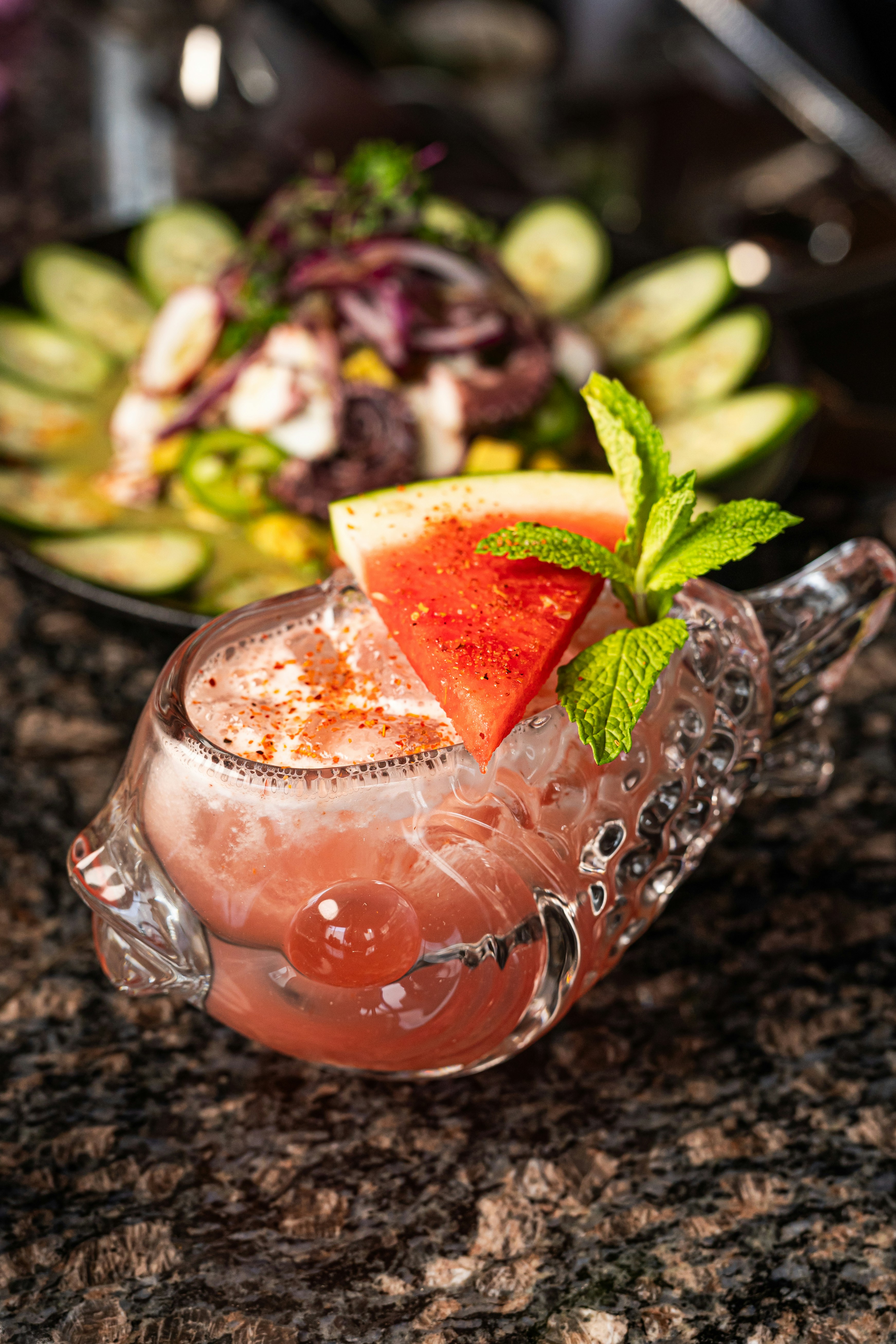 A watermelon garnish is garnished with mint photo – Free Pittsburgh ...