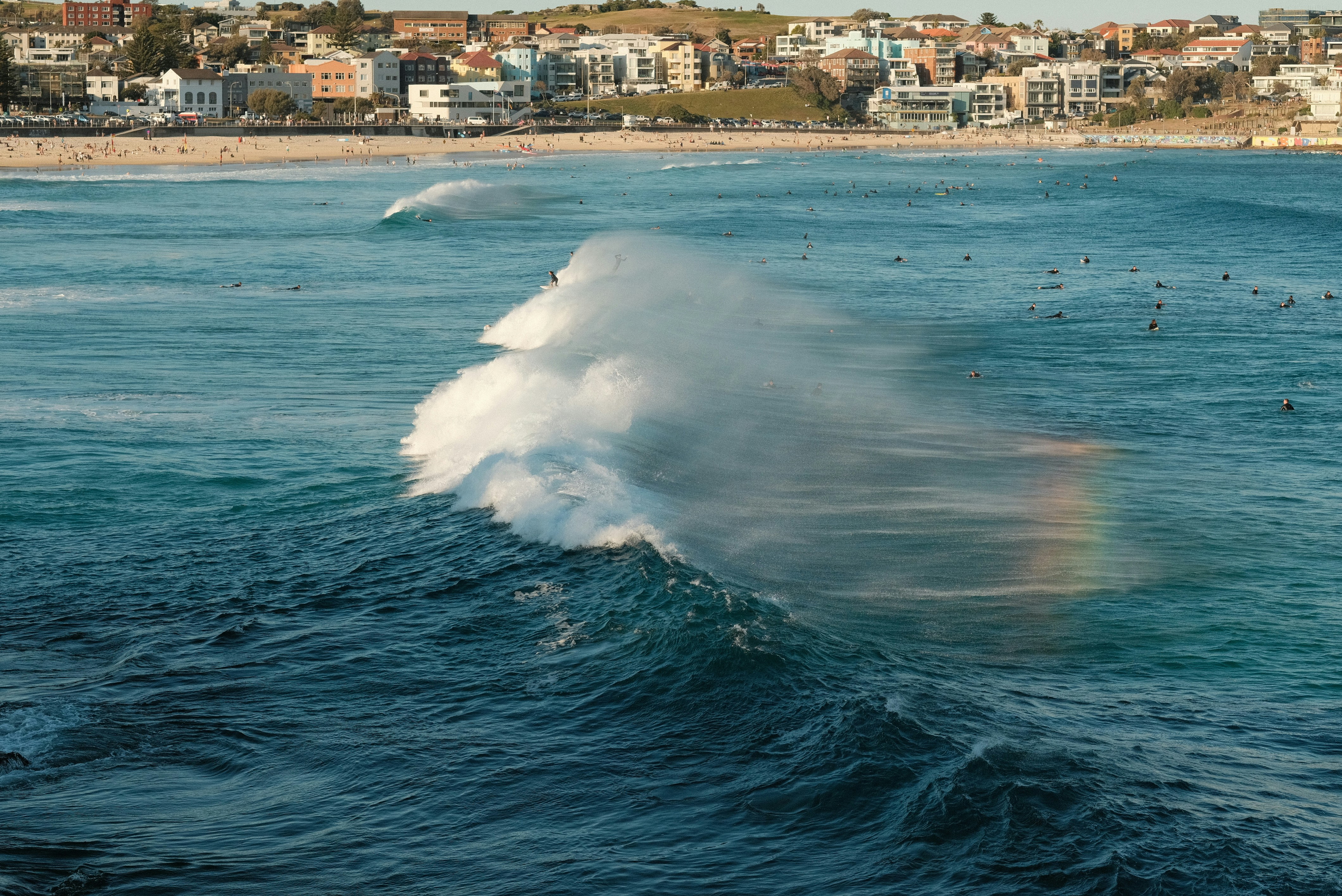 Edge Break over a Suburban Coastline