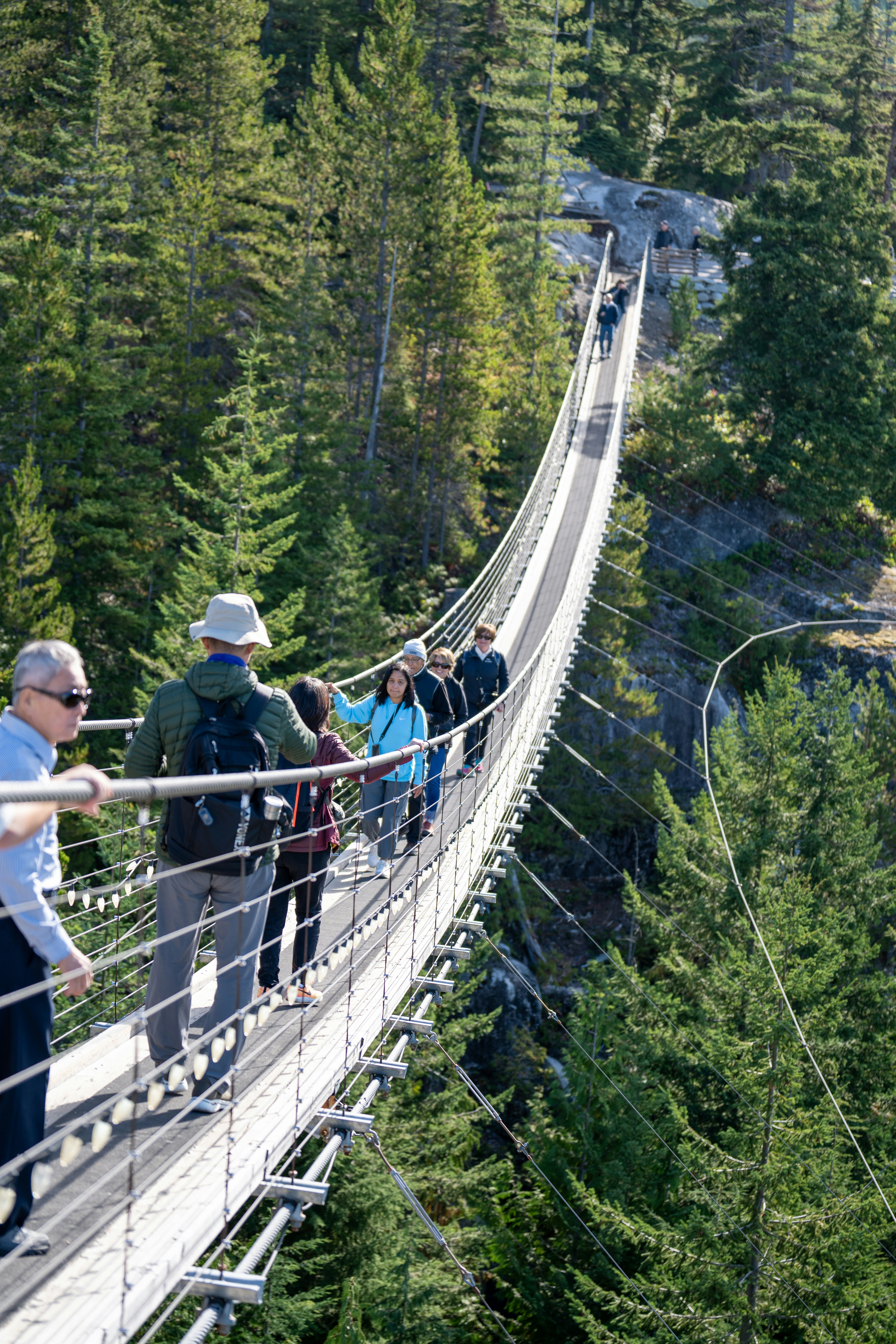 Crossing the Sky-Bridge: Travelers Trek a Gorge-Aligned Path