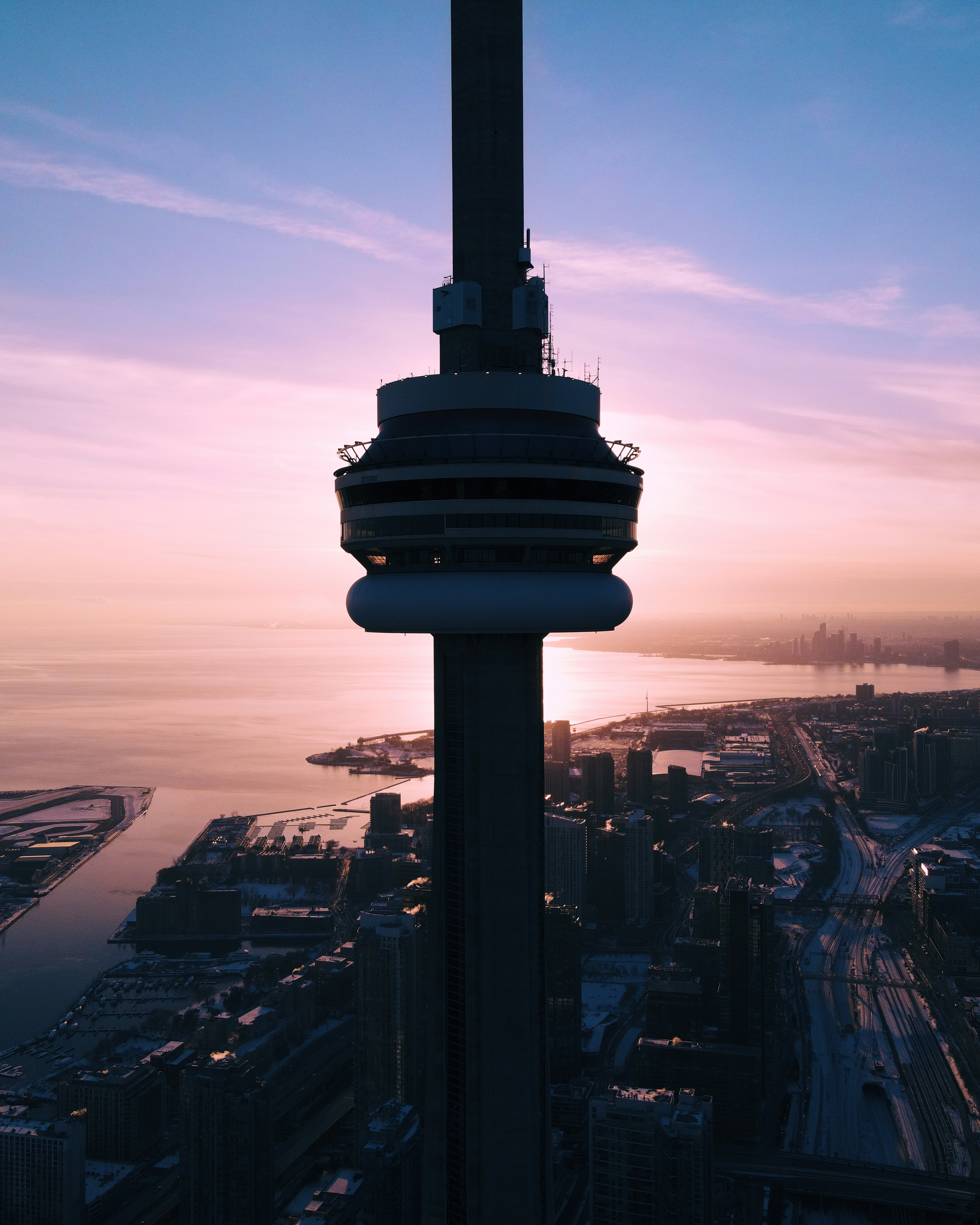 Silhouette of Innovation: The CN Tower at Dusk