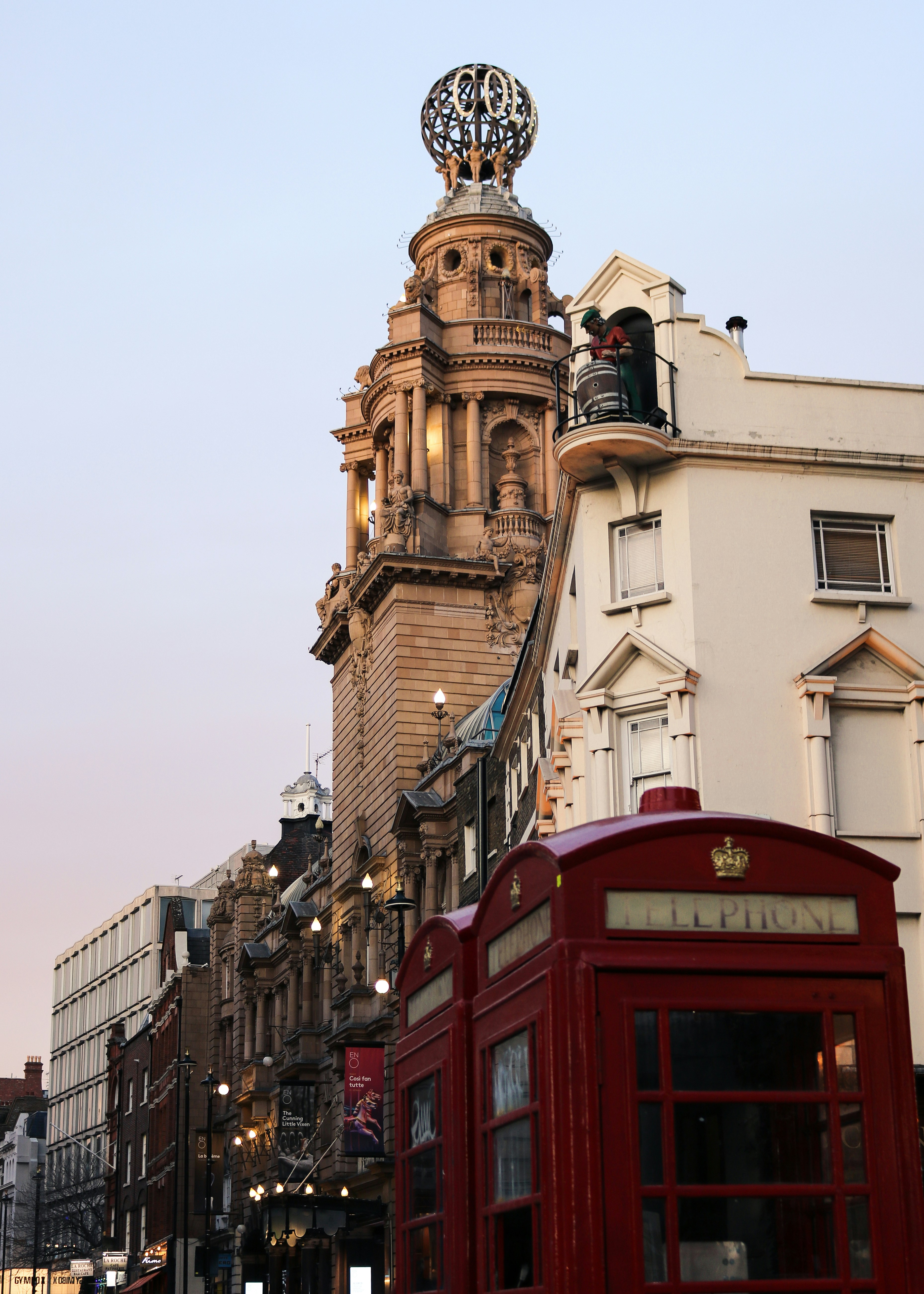 Details of the Typical and classic London Architecture close to Trafalgar Square