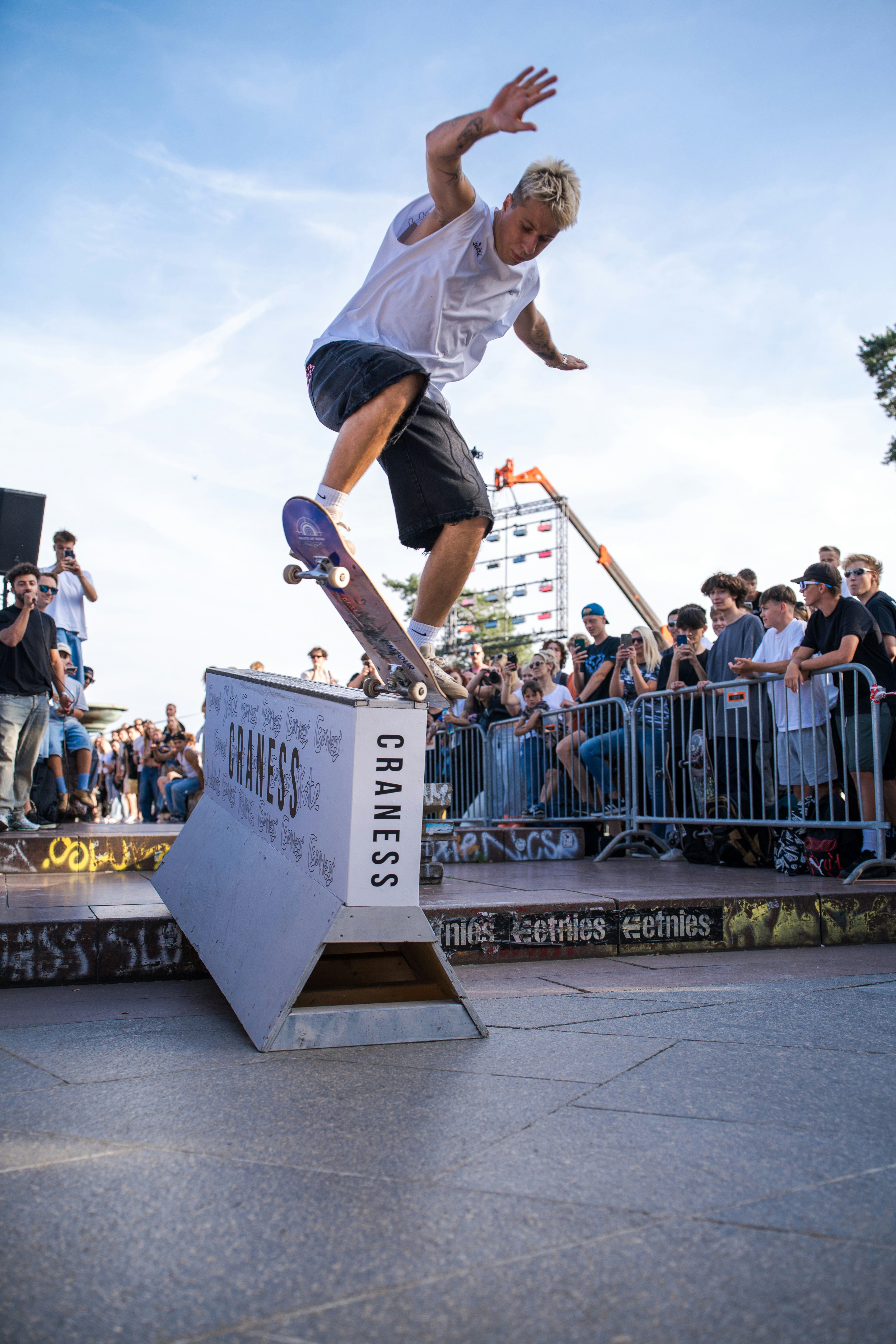 A man riding a skateboard up the side of a ramp photo – Free Stalin ...