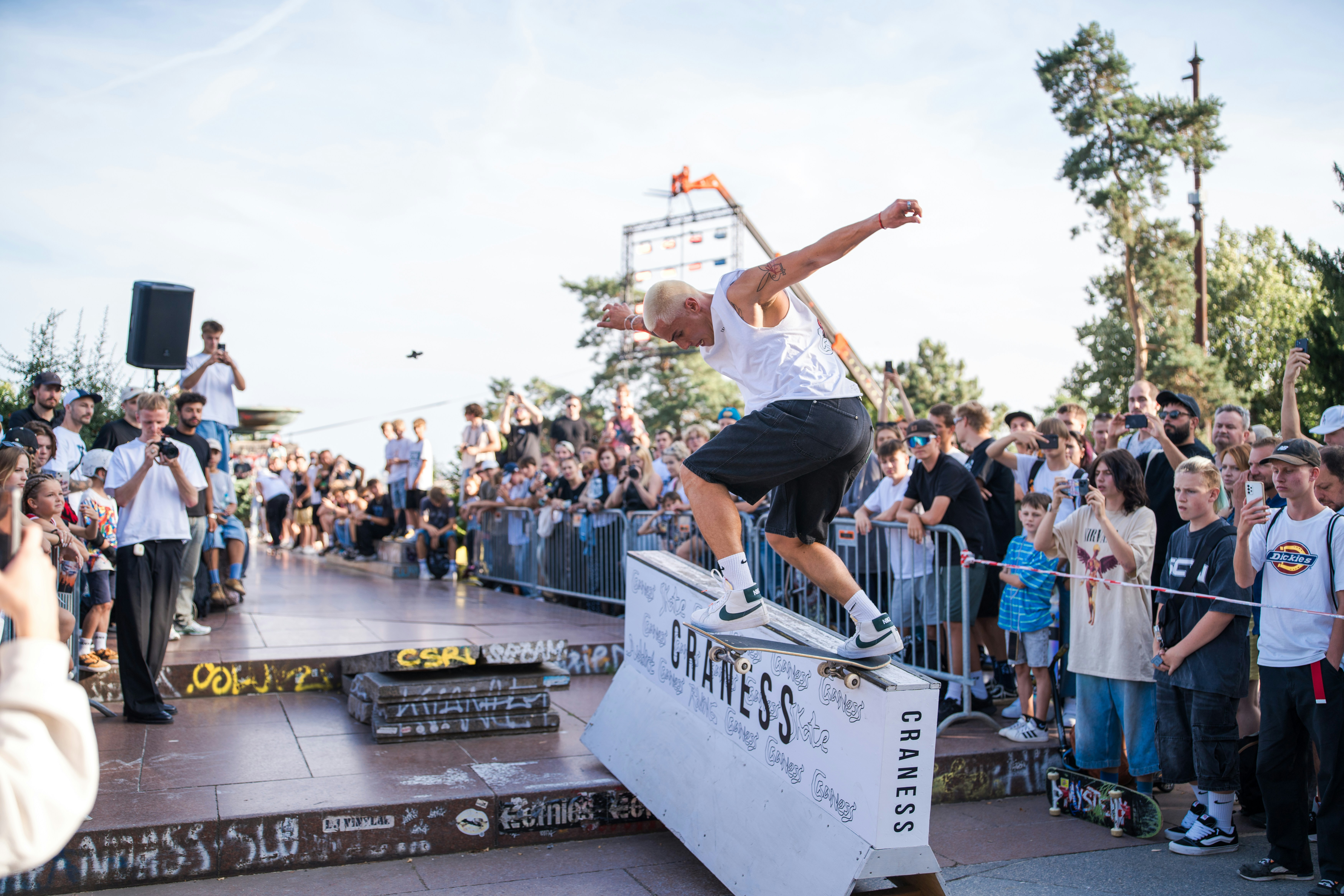 A man riding a skateboard down the side of a ramp photo – Free Stalin ...