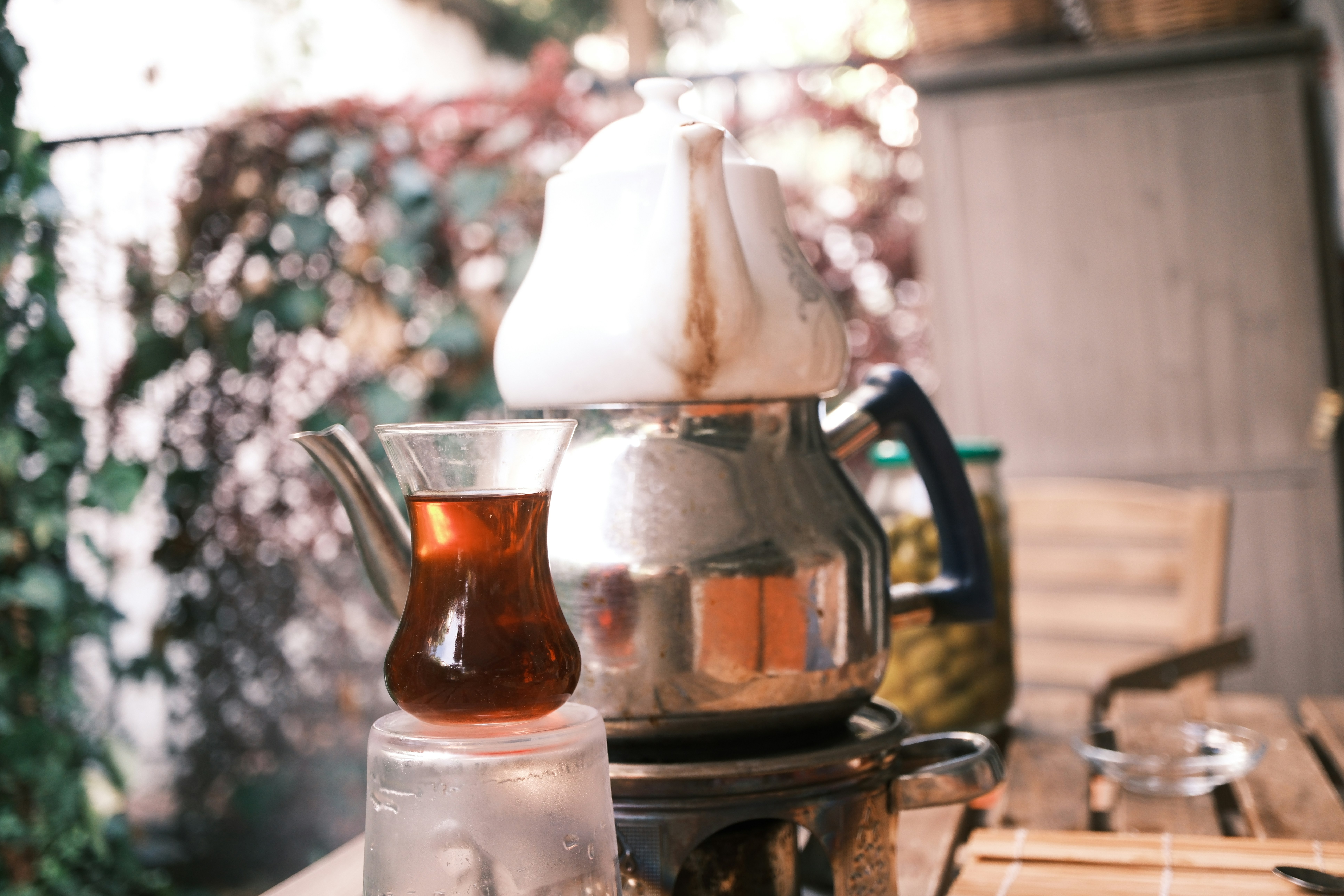 A Serene Moment of Tea Preparation
