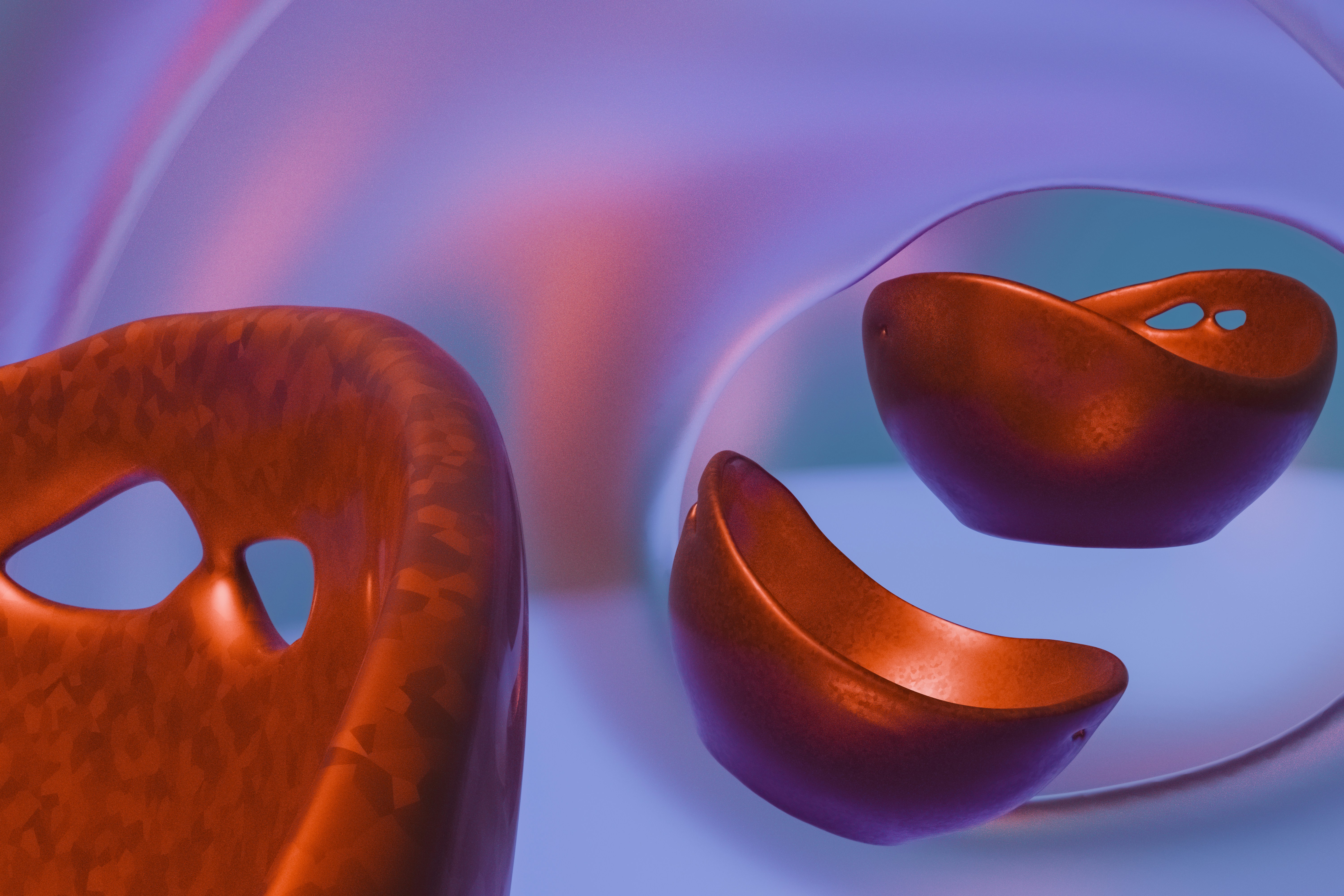 A close up of a red object on a white surface photo – Free Art Image on ...