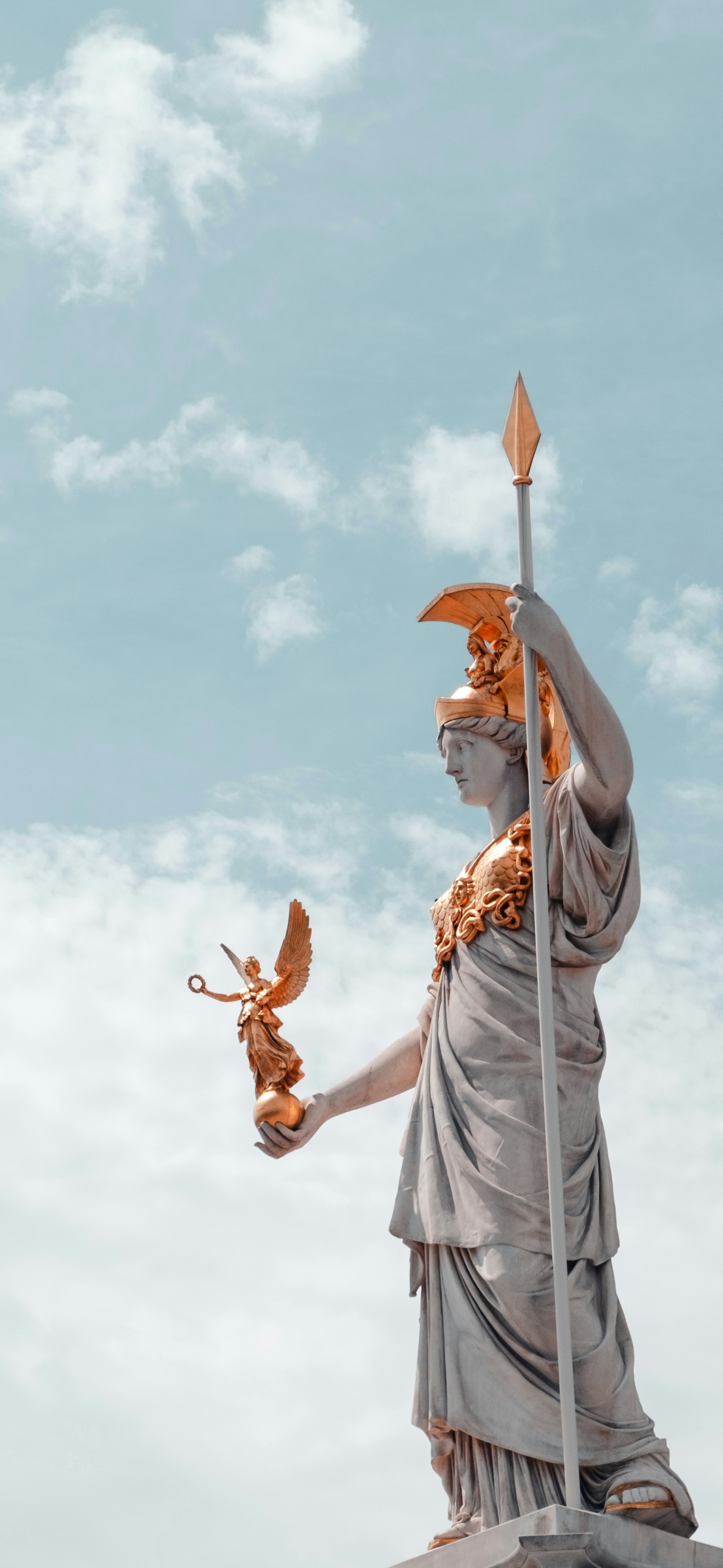 Solar Triumph: The Goddess of Victory with Spear and Torch