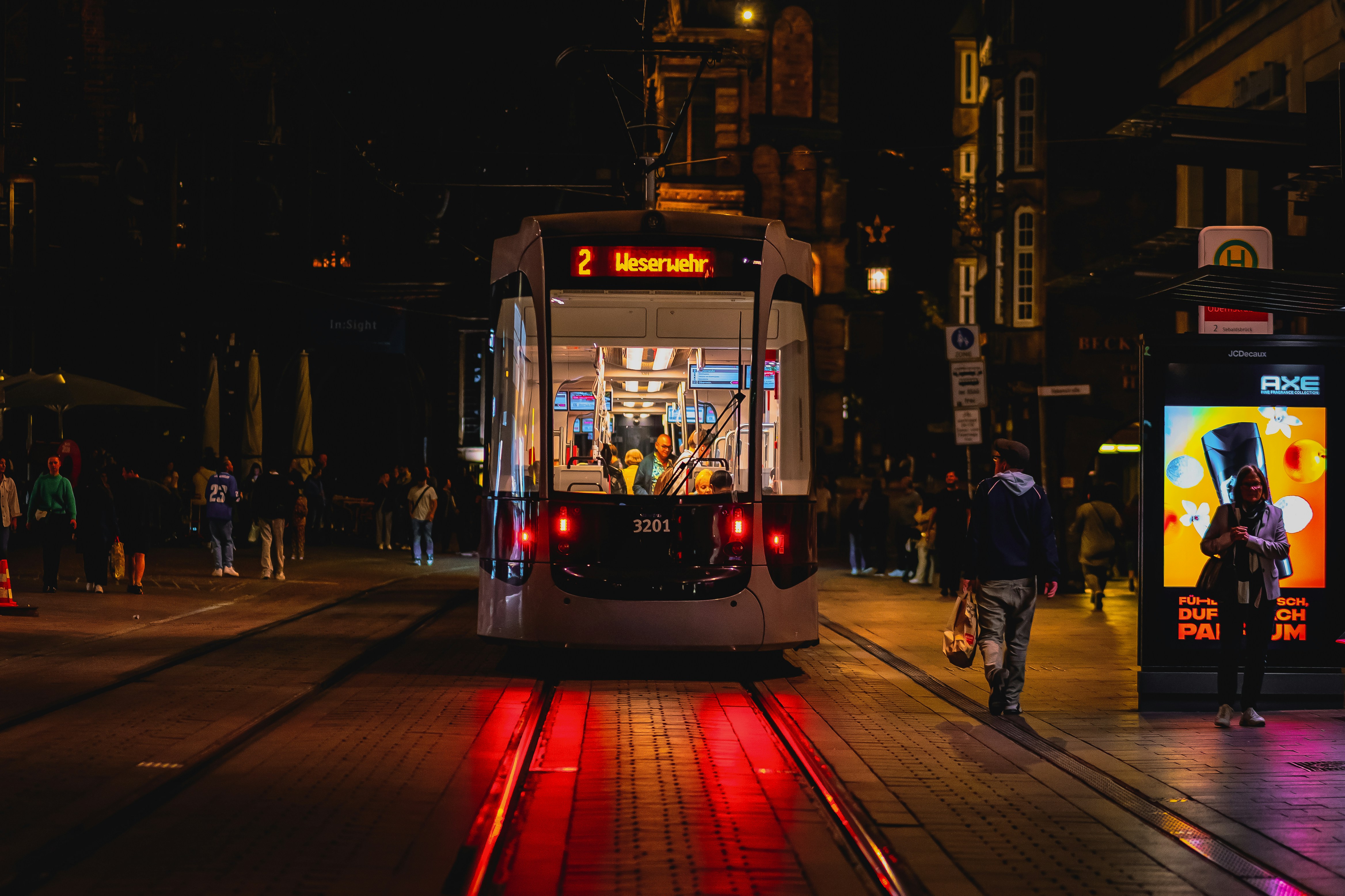 Midnight Tram on Neon Rails: A Quiet City Breathes