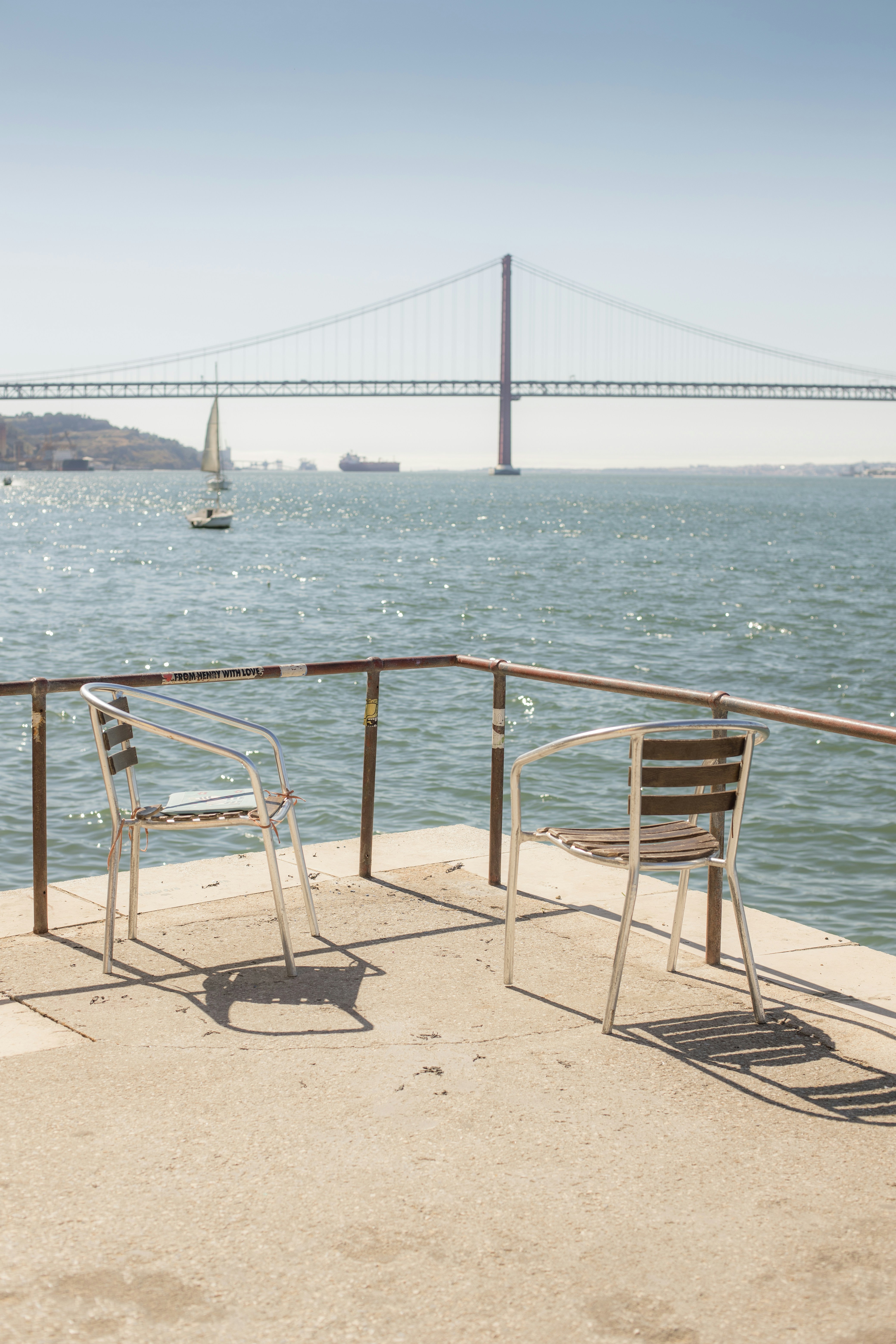 Seaside Chairs at the Pier: Quiet Corner with a Bay Bridge Horizon