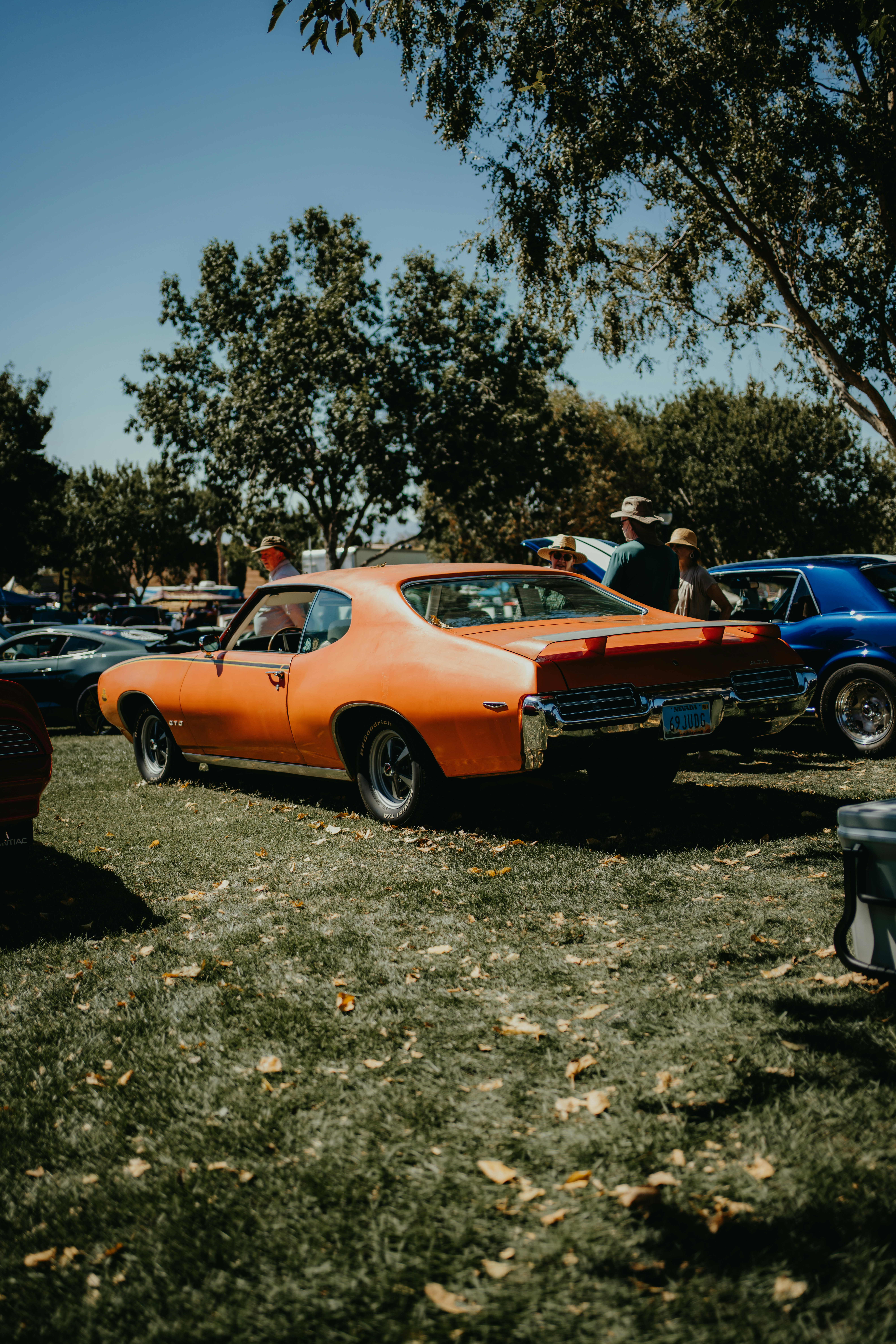 A group of cars parked next to each other on a field photo – Free Car ...