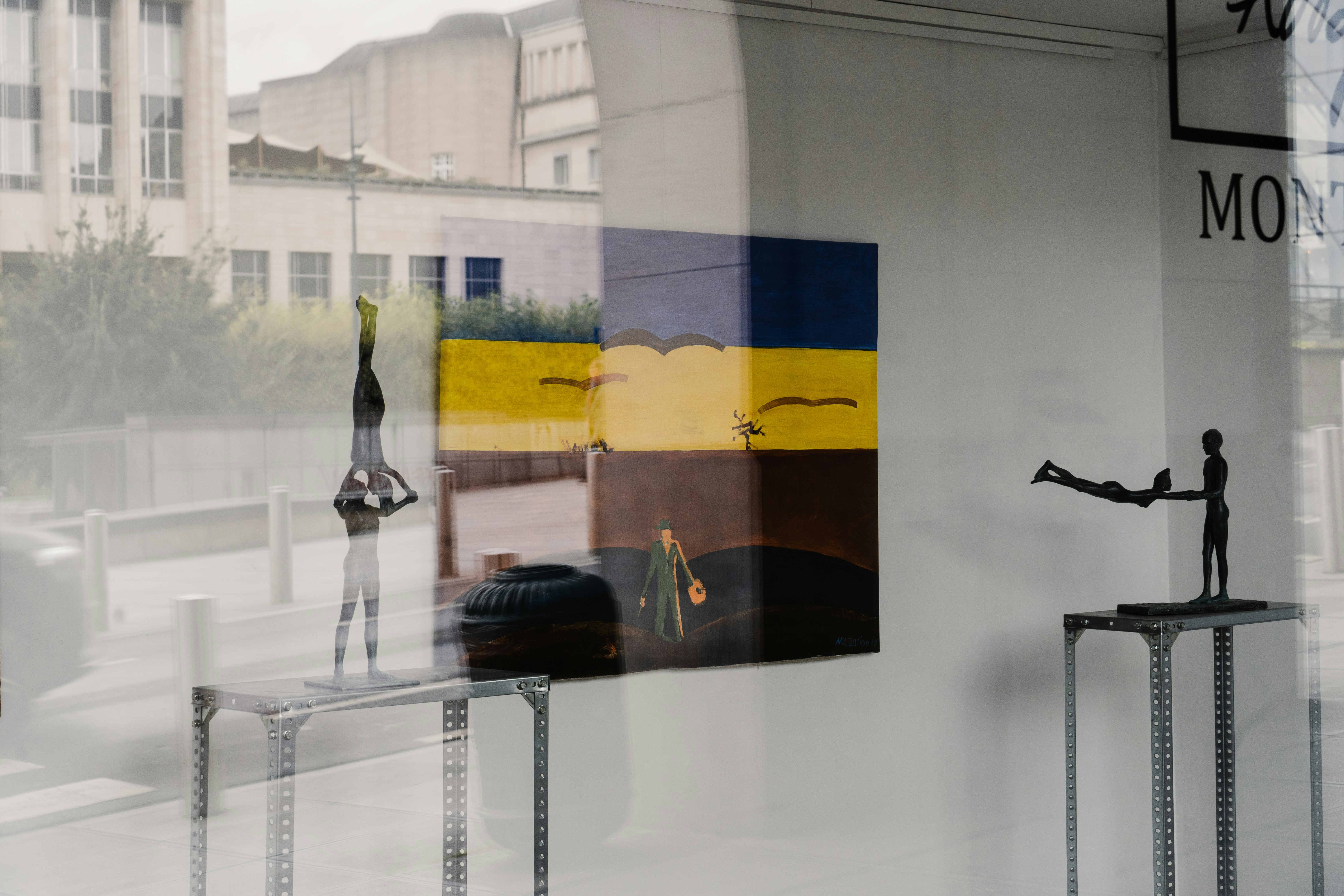 Reflections and Art: A Window Gallery of Silhouettes and Color BlocksFang Guo