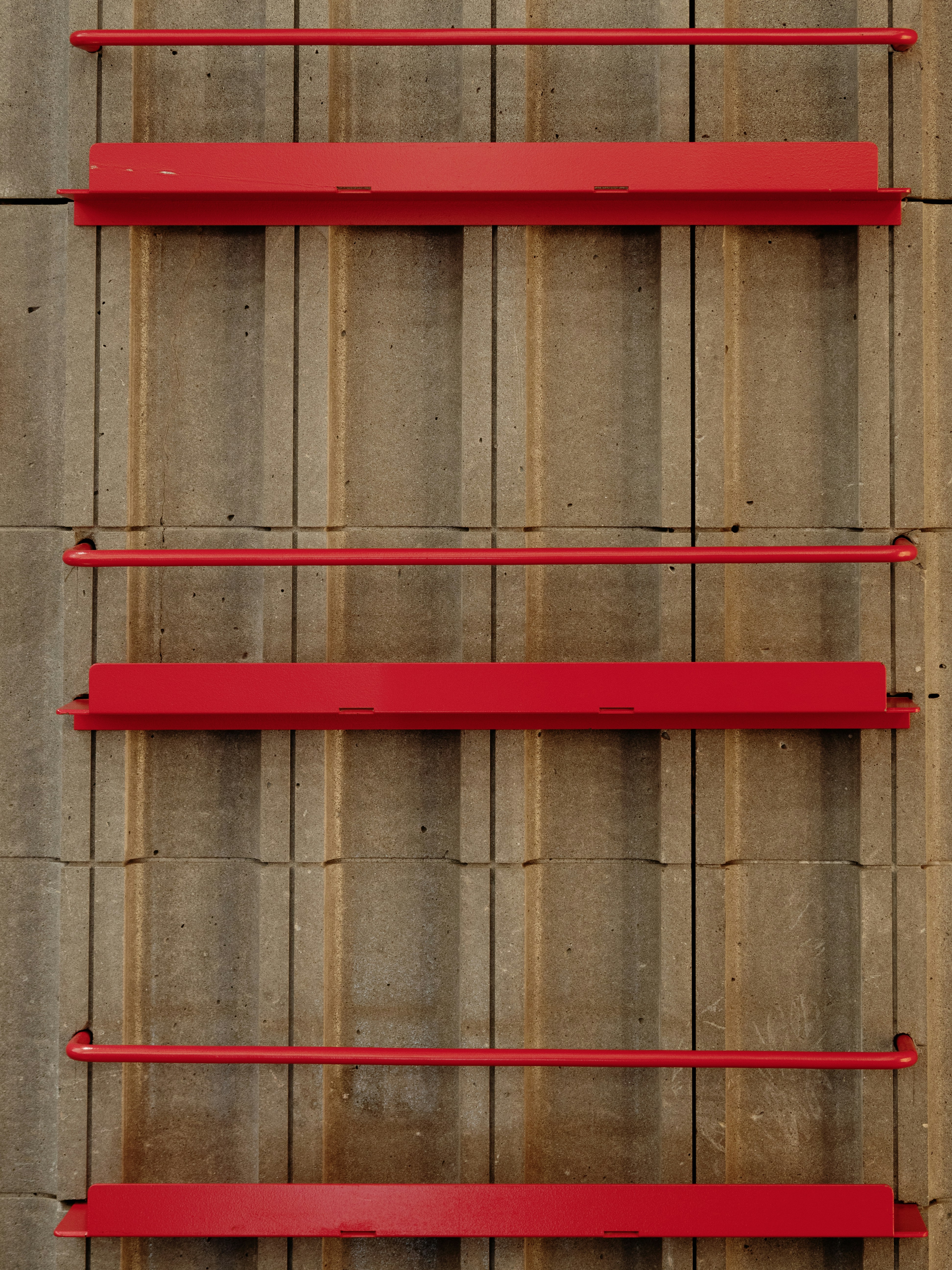 A red shelf on the side of a building photo – Free Jing'an Image on ...