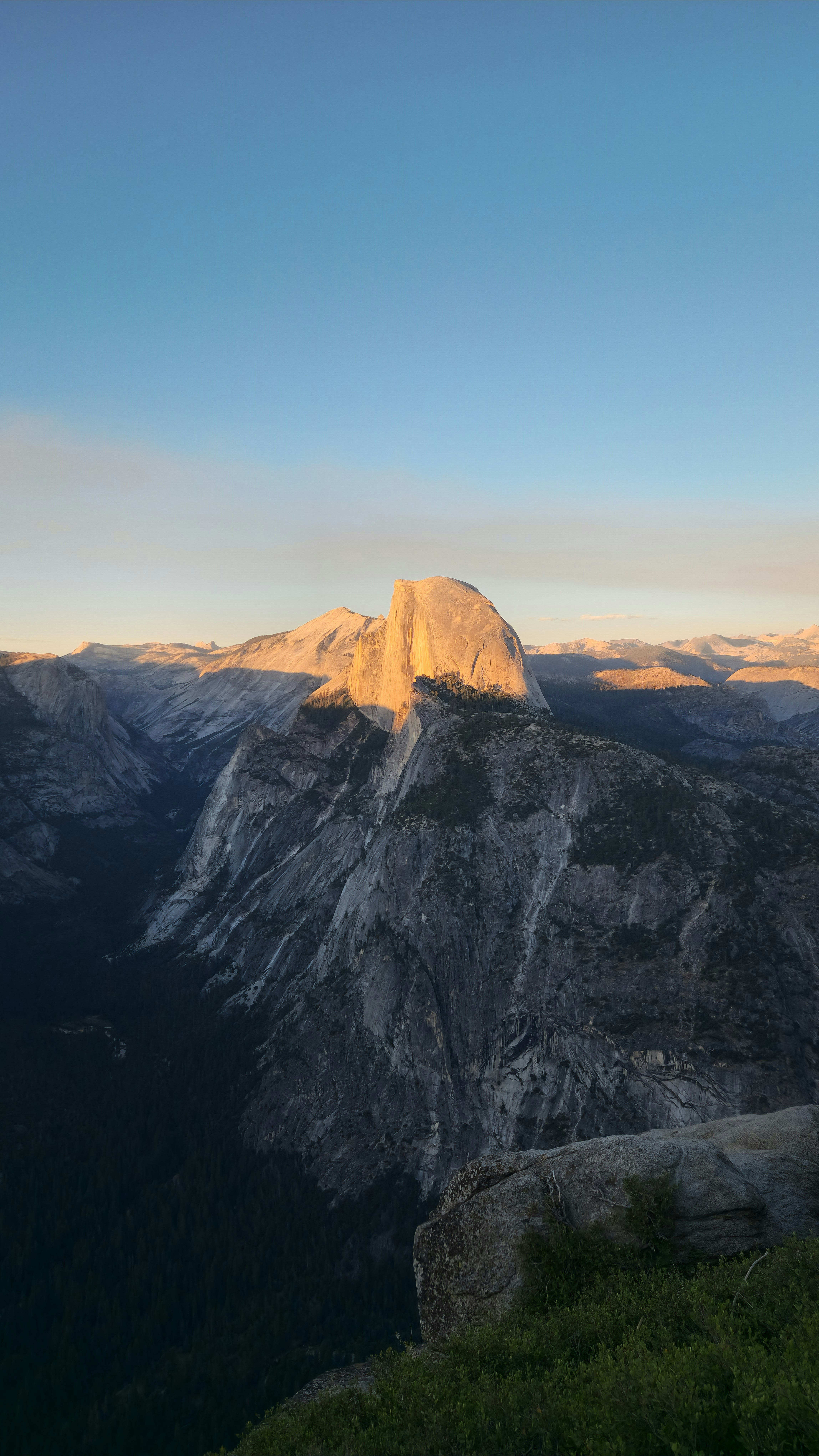 Sun-Warmed Granite Dome on a Sunset Ridge
