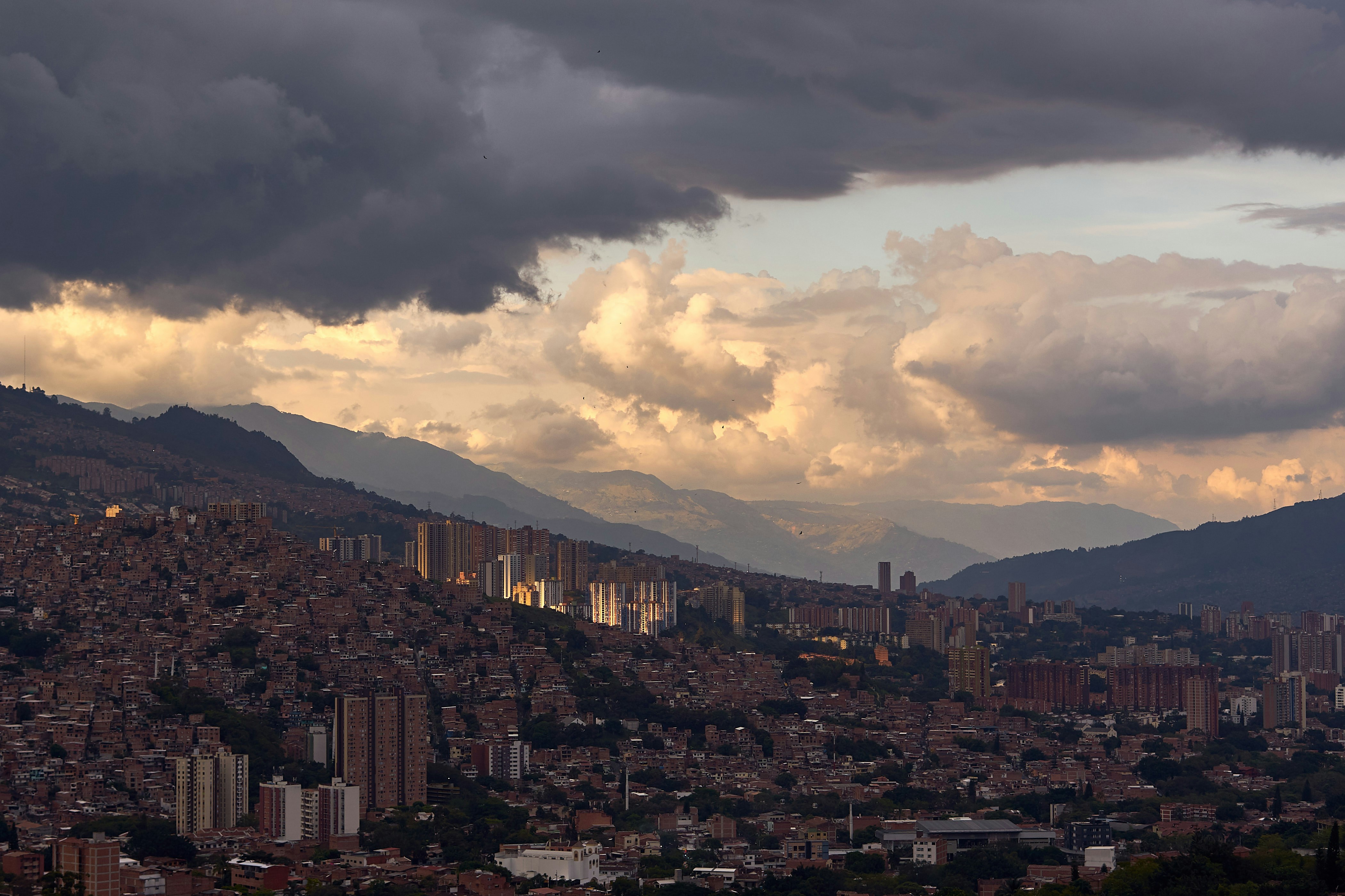 Sunset view of Medellín