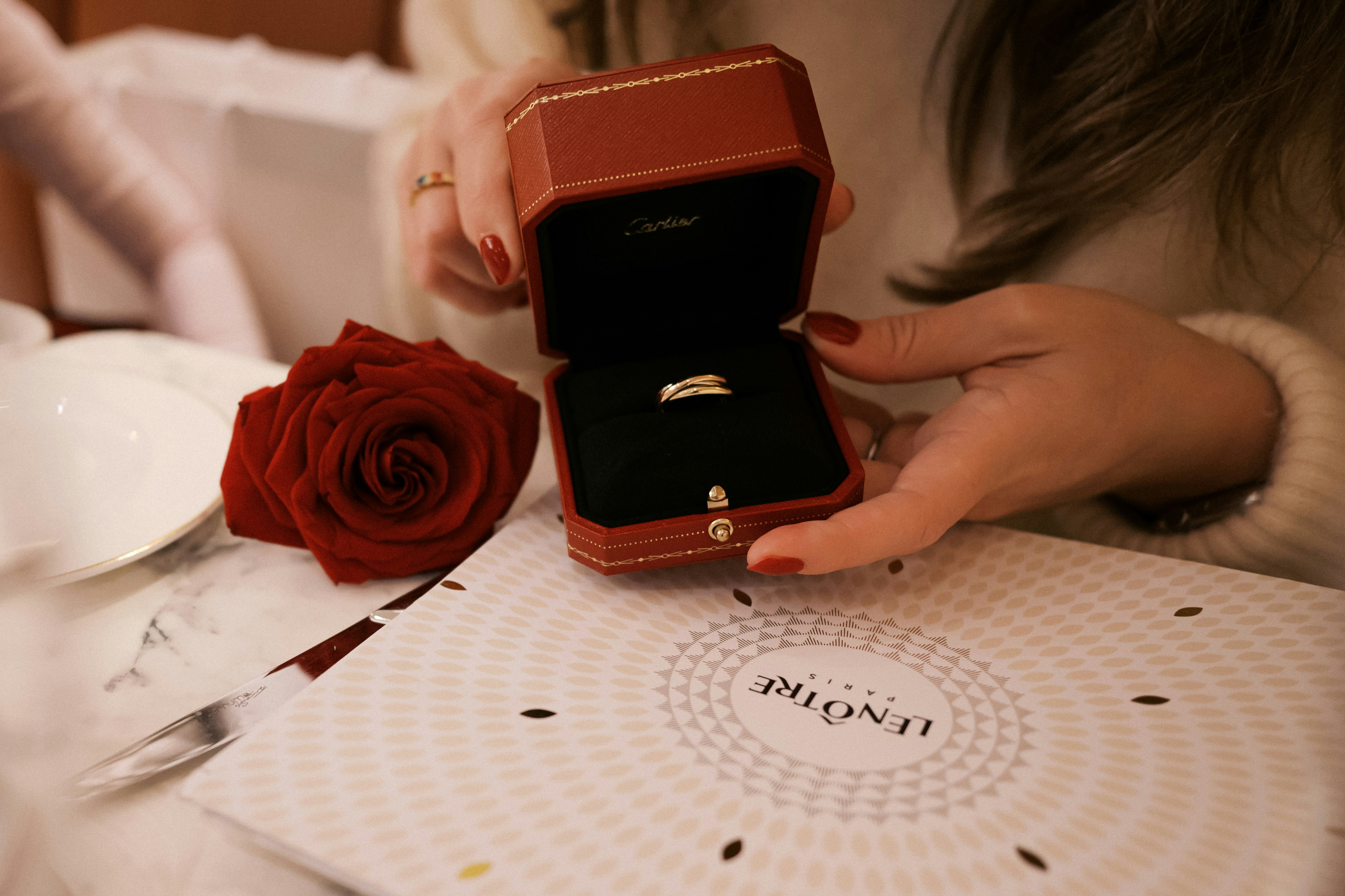 A Ring Revealed: Red Rose, Velvet Box, and a Promise