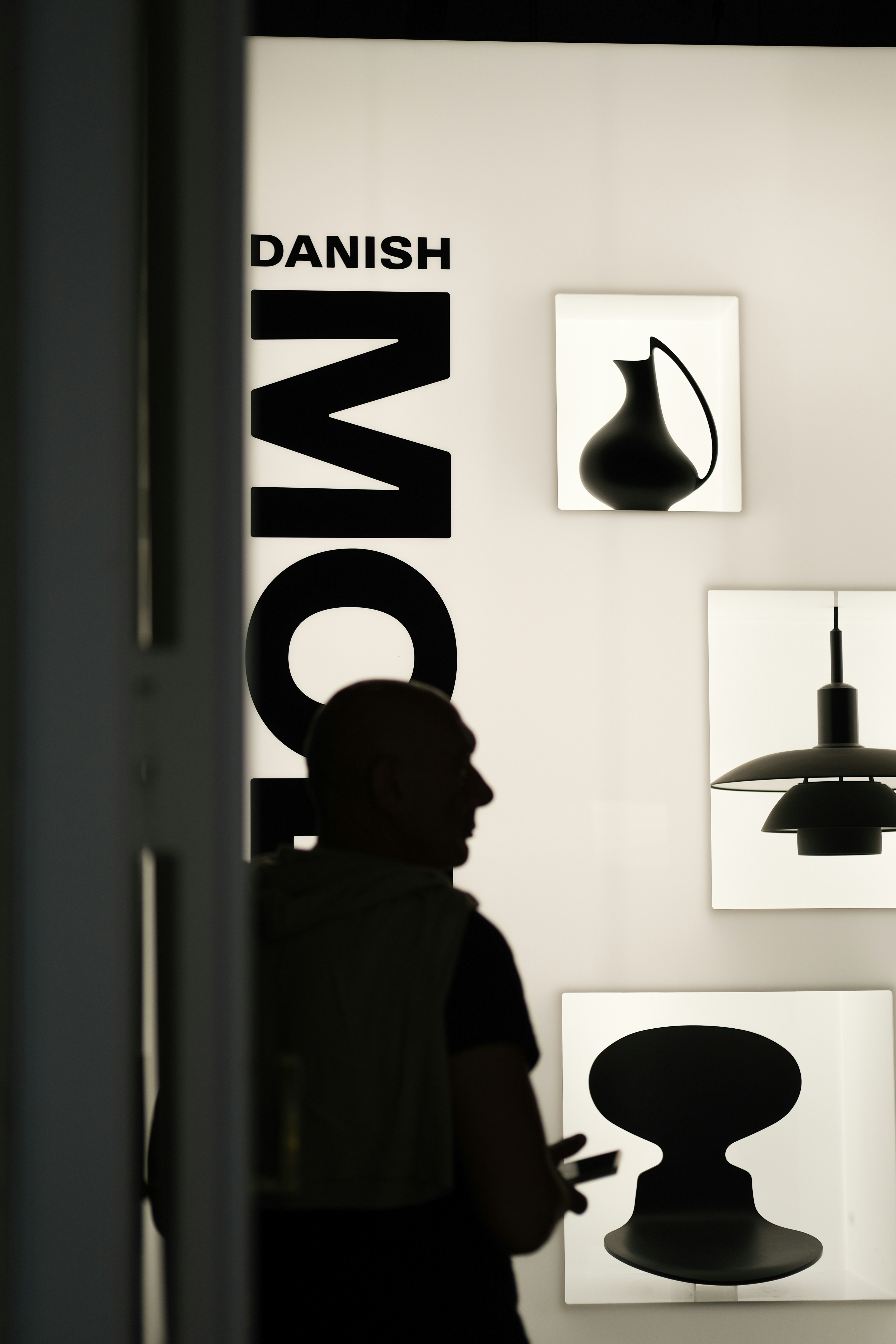 Monochrome Silence: A Visitor Among Danish Design Prints