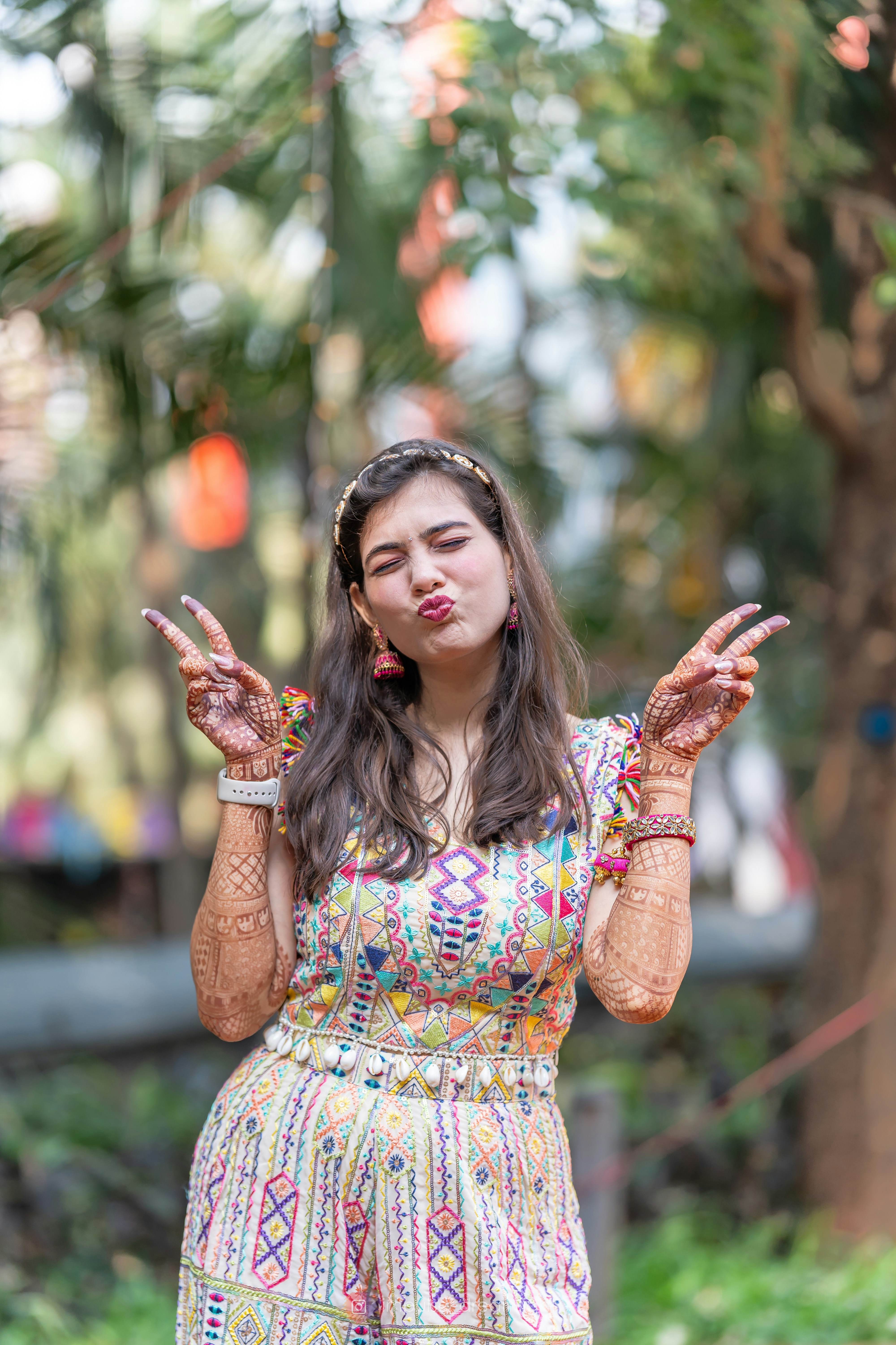 Henna Stories: A joyful pose under festive light