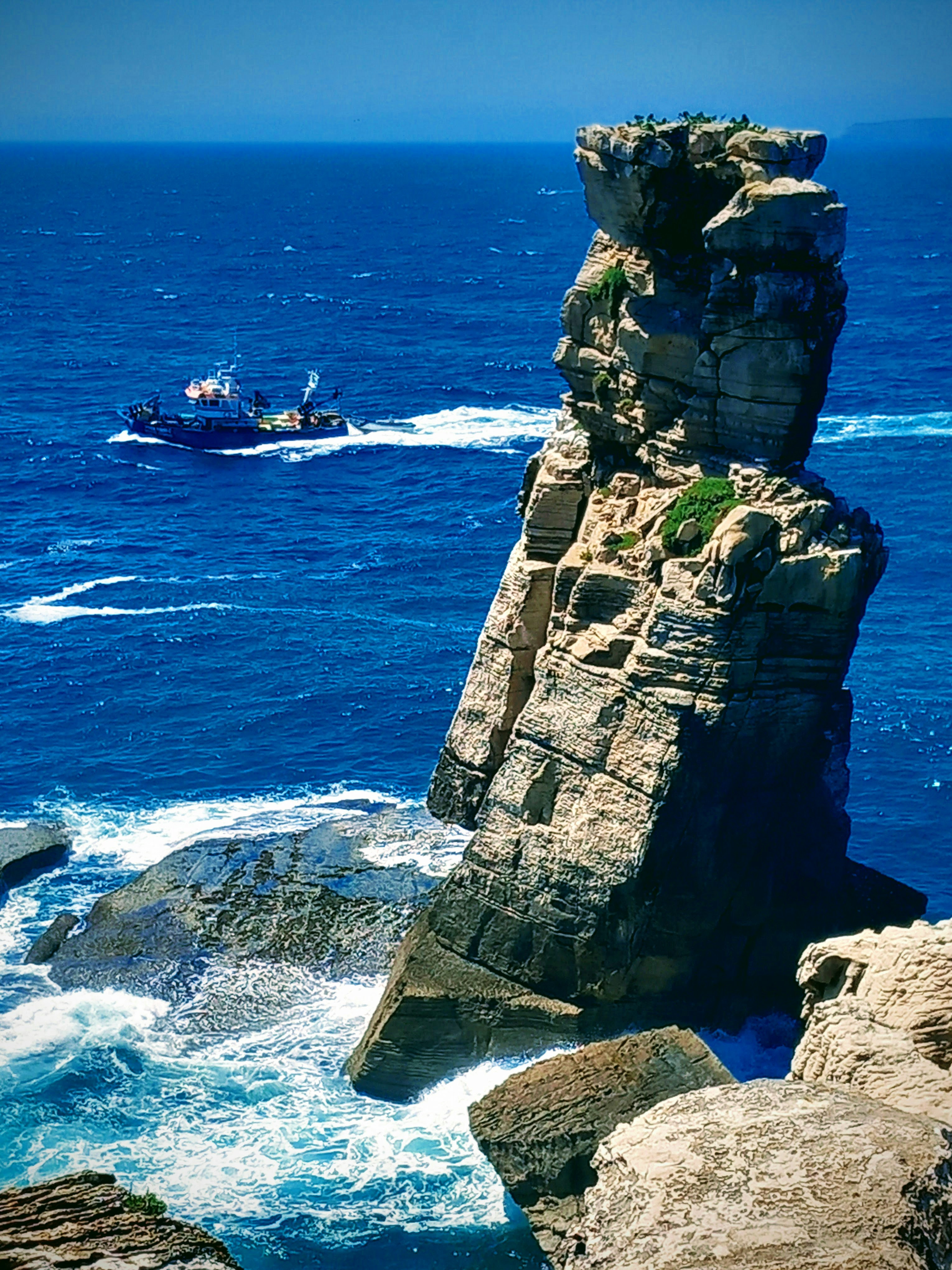 Granite Sentinel Rising Over the Atlantic Blue