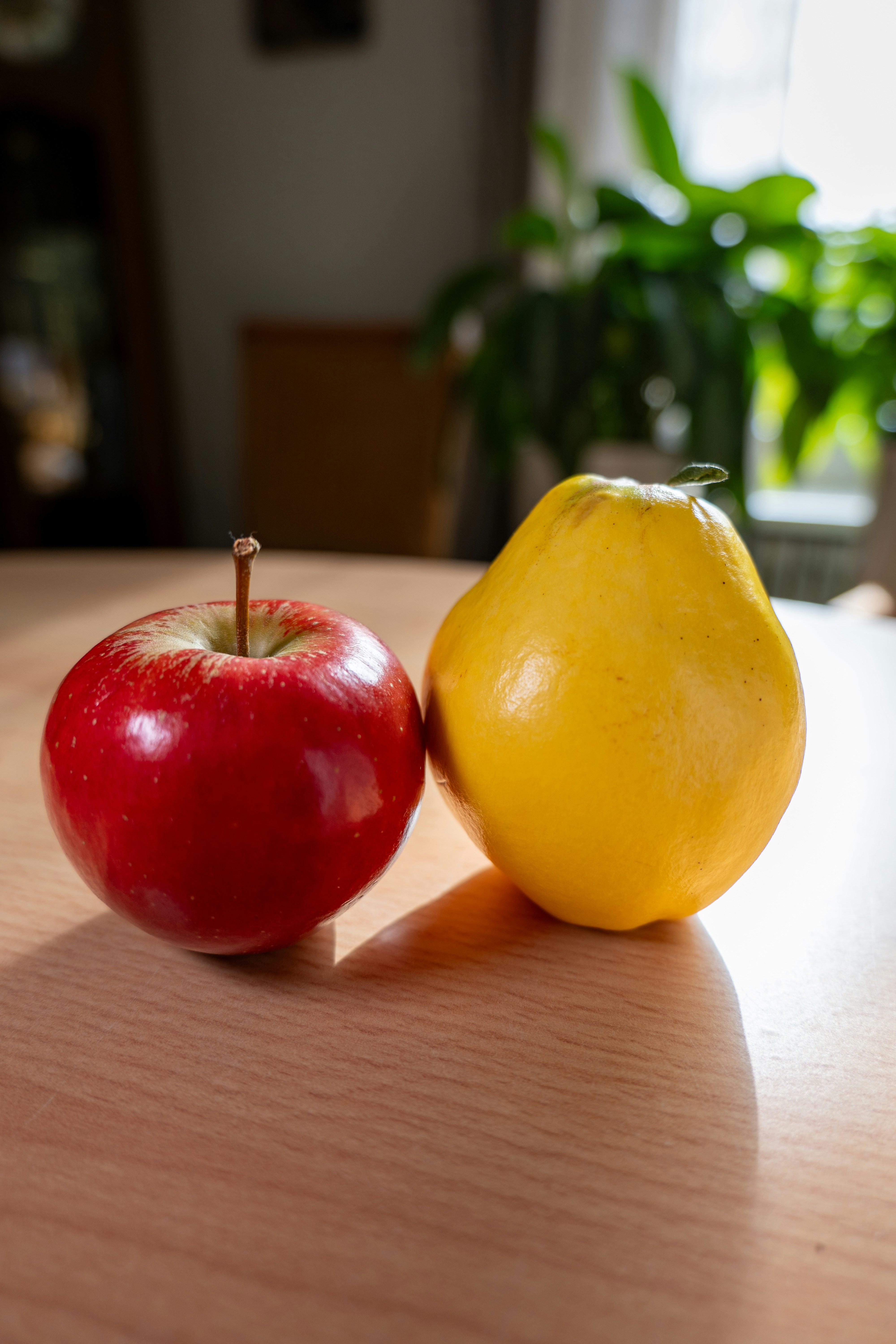 An apple and a lemon sitting on a table photo – Free Food Image on Unsplash
