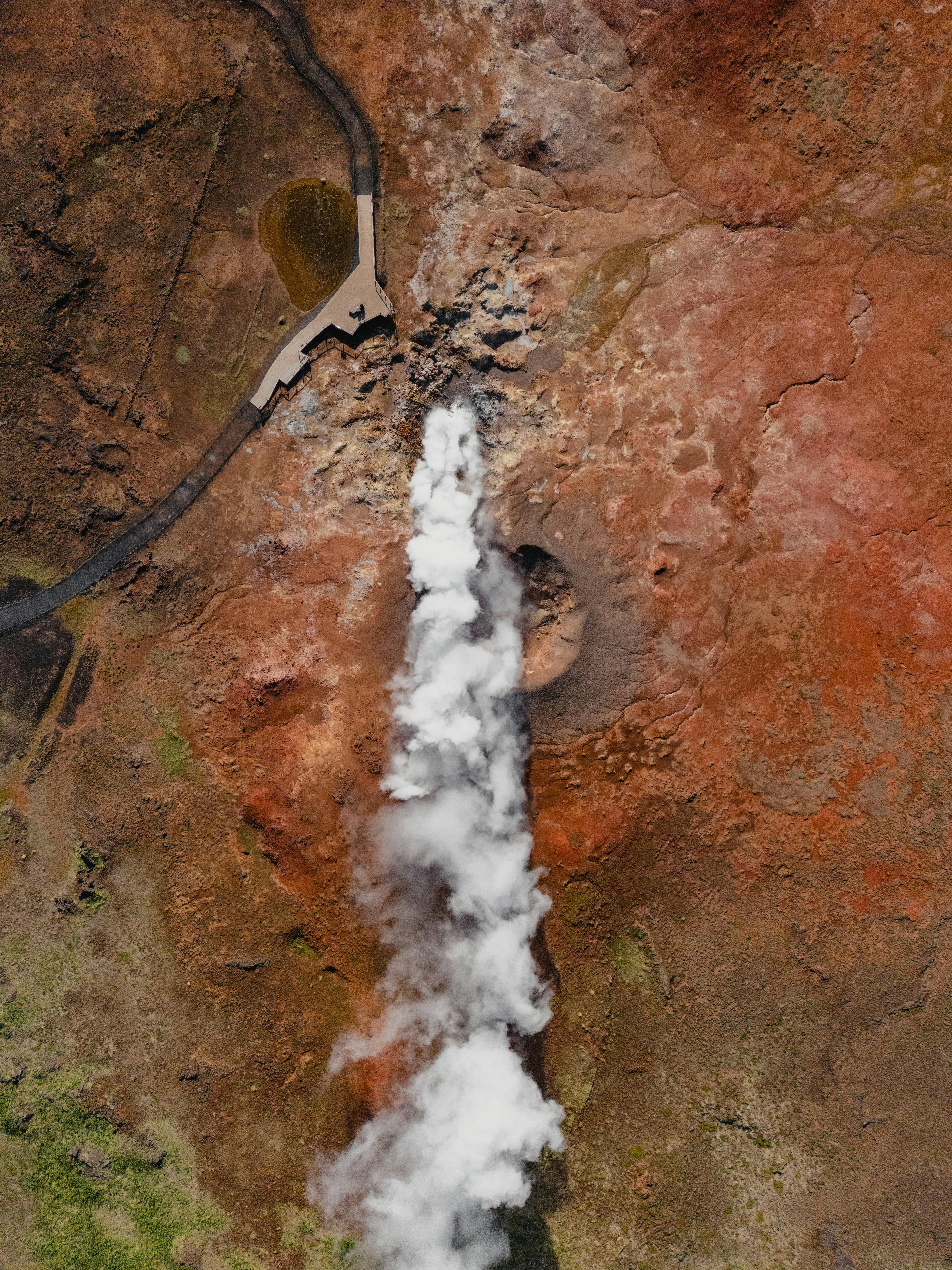 Steam Geyser in Colored Rift