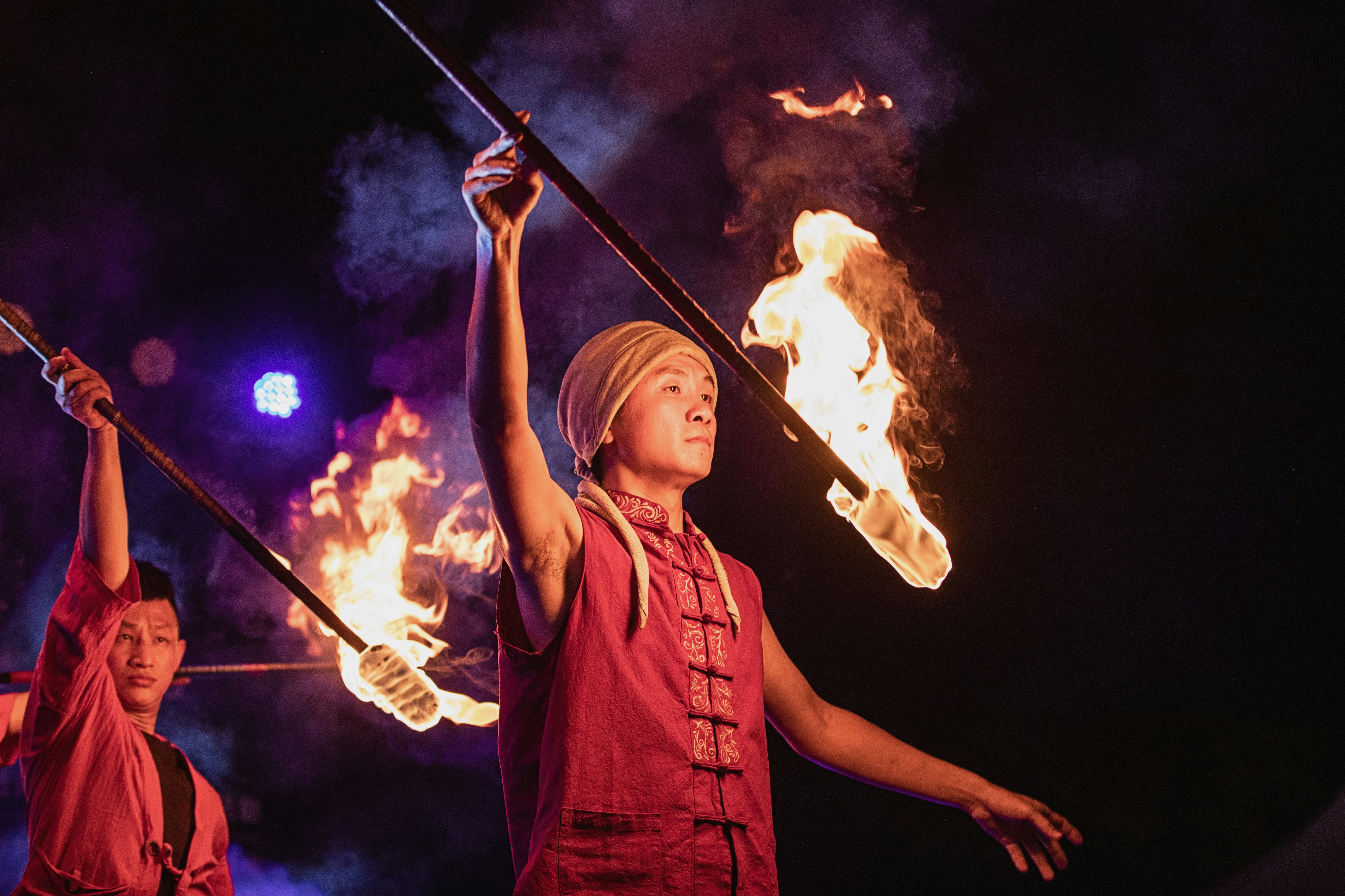 A group of people holding torches in the air photo – Free Taiwan Image ...