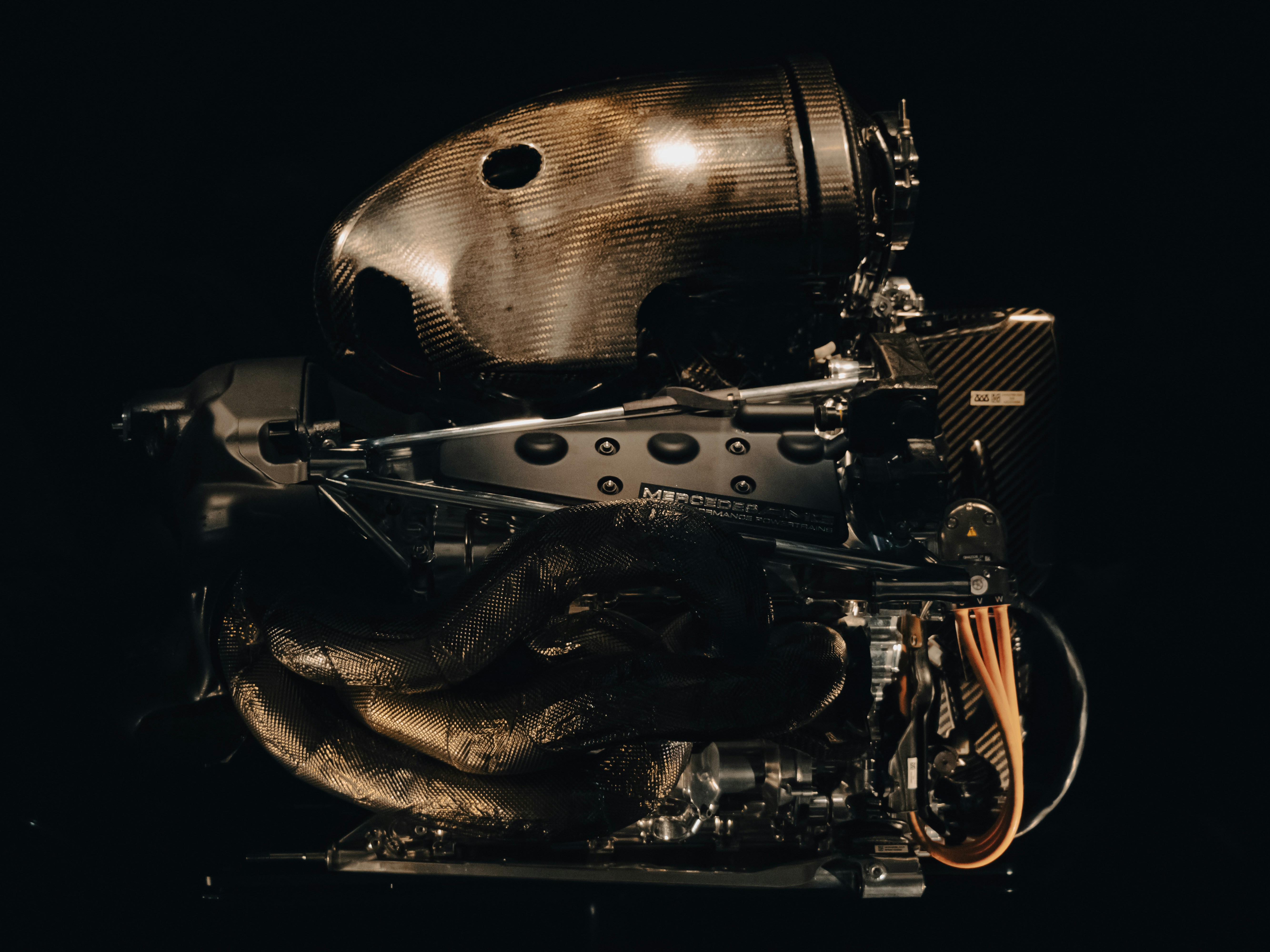 Midnight Anatomy of a Race Engine: Carbon, Heat, and Orange Hoses