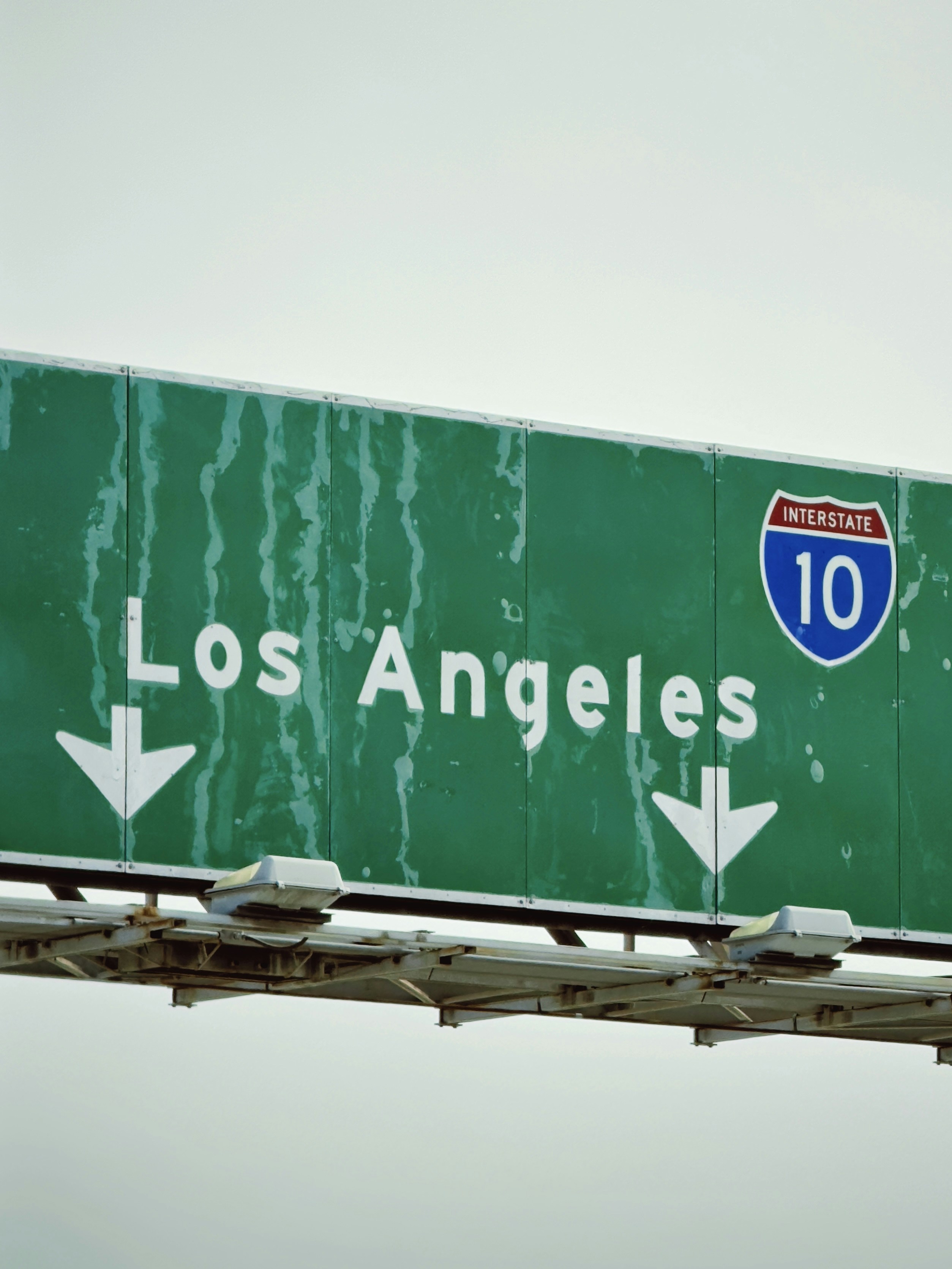 A green freeway sign that says los angeles photo – Free Blue Image on ...