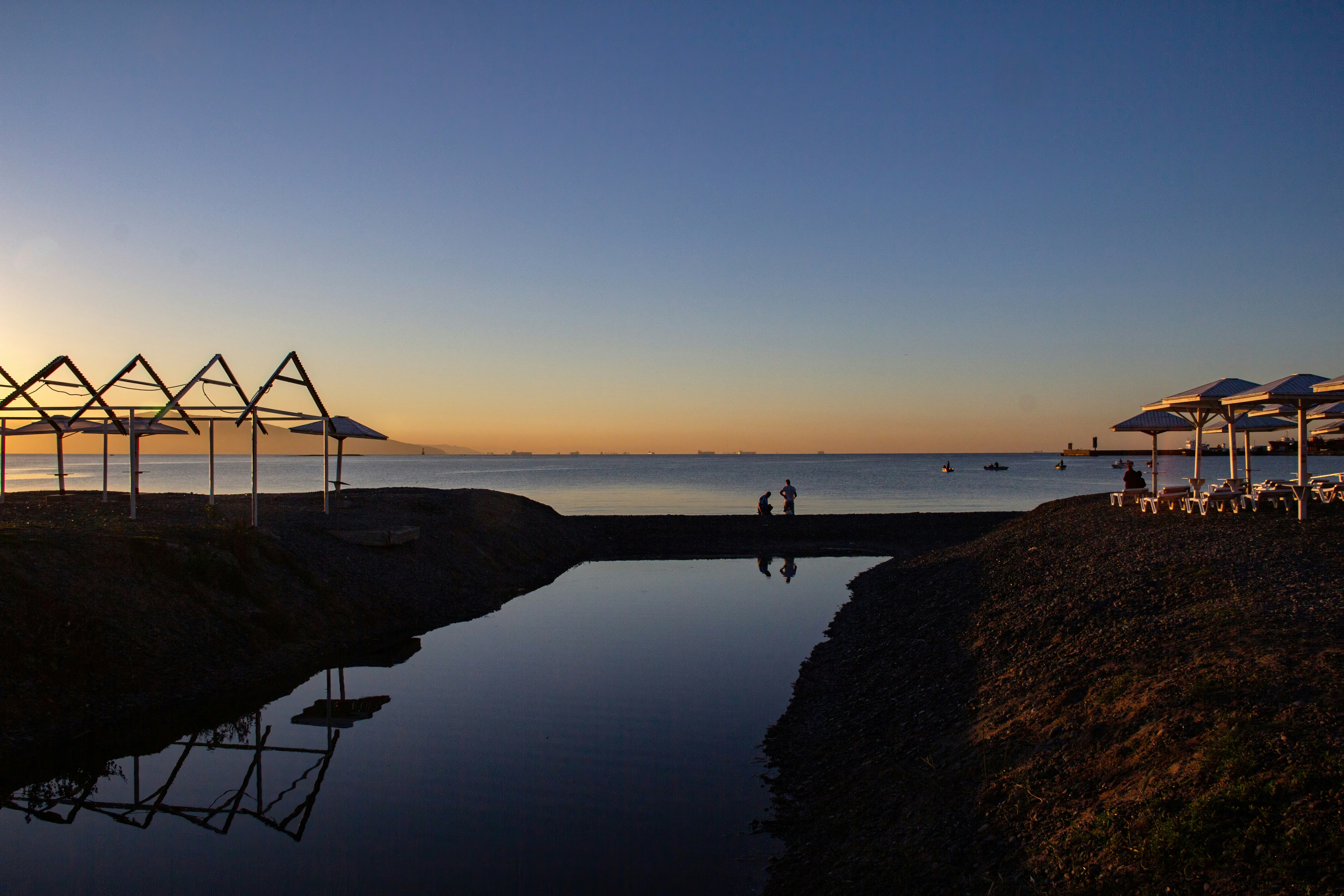 Sunset Silhouette at the Quiet Lagoon
